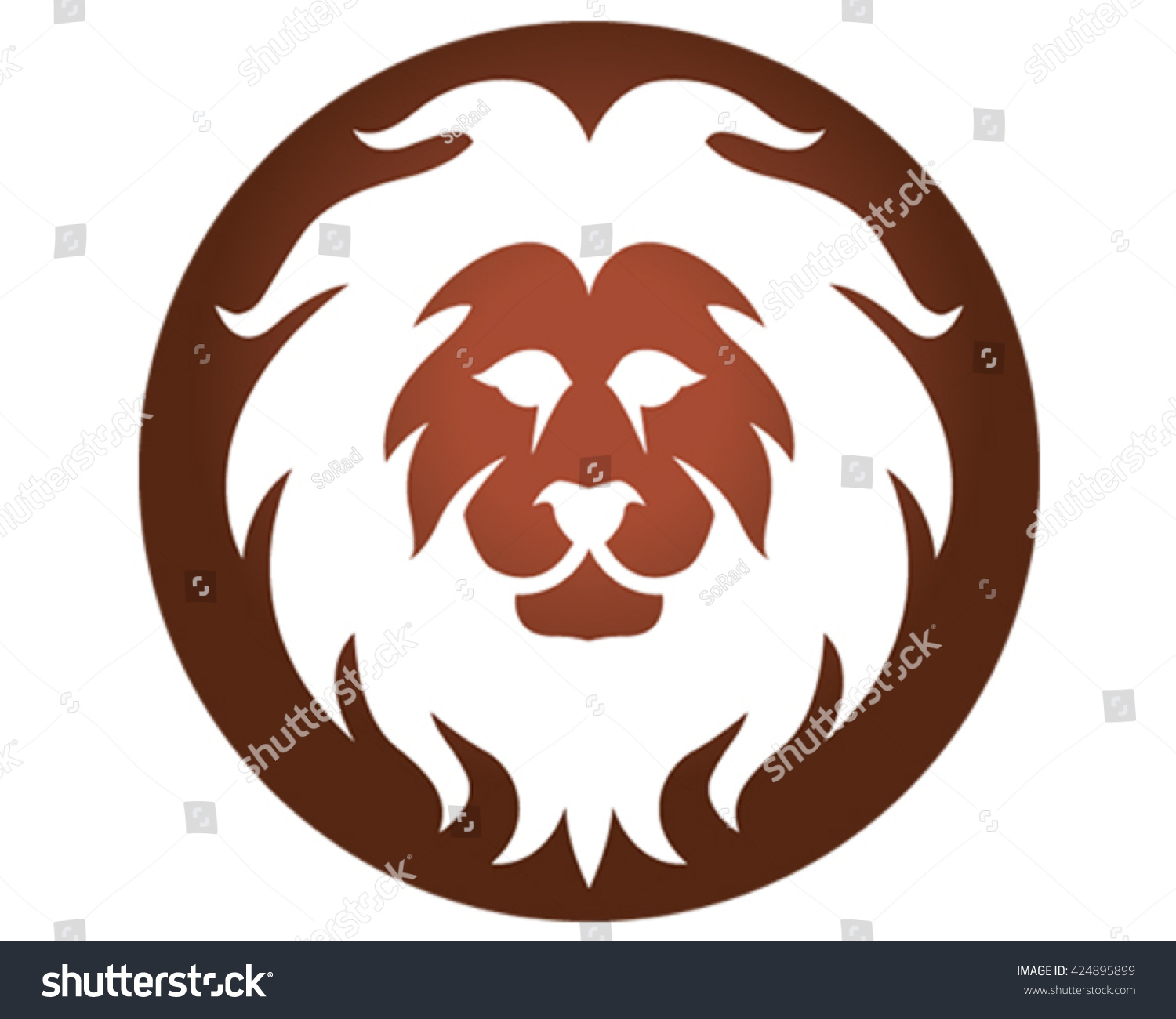 Lion Head Vector Illustration Stock Vector (Royalty Free) 424895899 ...