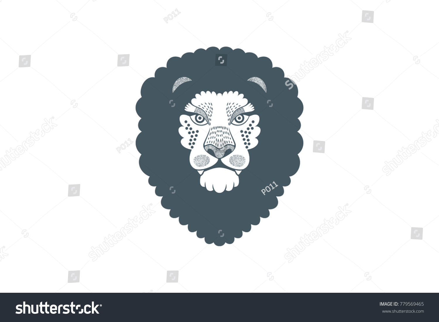 Lion Head Special Decorative Pattern Stock Vector (Royalty Free ...