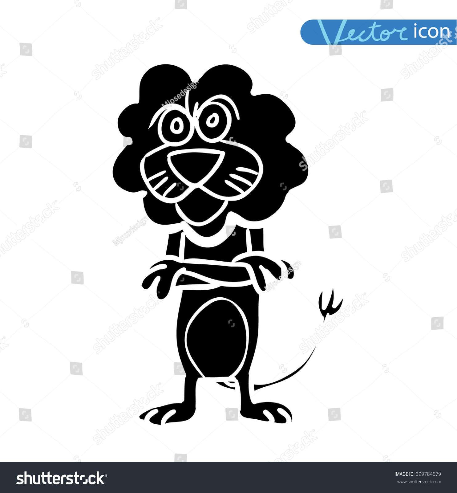 Lion Icon Vector Illustration Stock Vector (Royalty Free) 399784579 ...