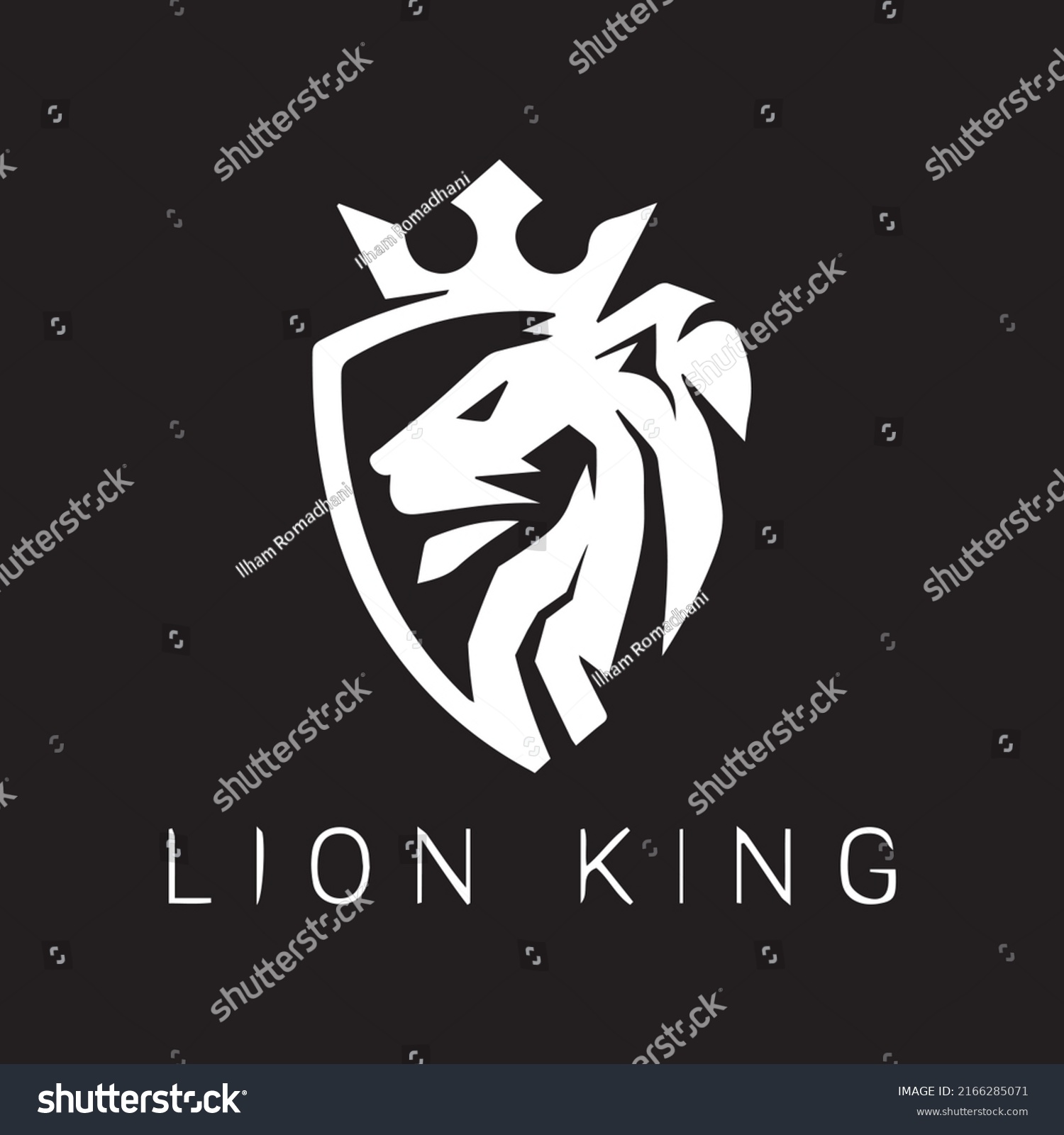 Lion King Logo Vector Design Stock Vector (Royalty Free) 2166285071 ...