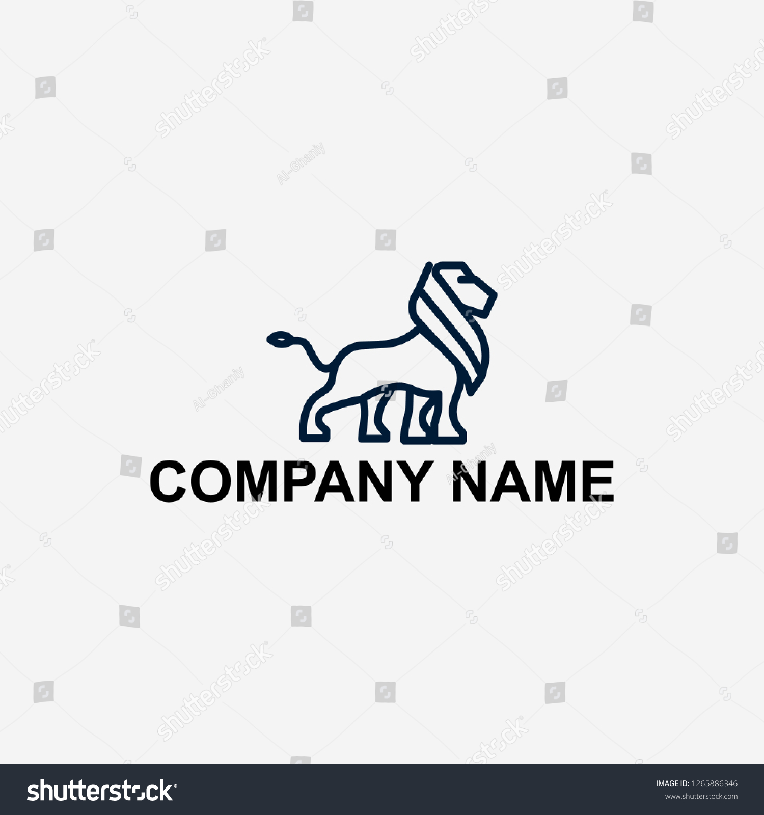 Lion Logo Design Stock Vector (Royalty Free) 1265886346 | Shutterstock