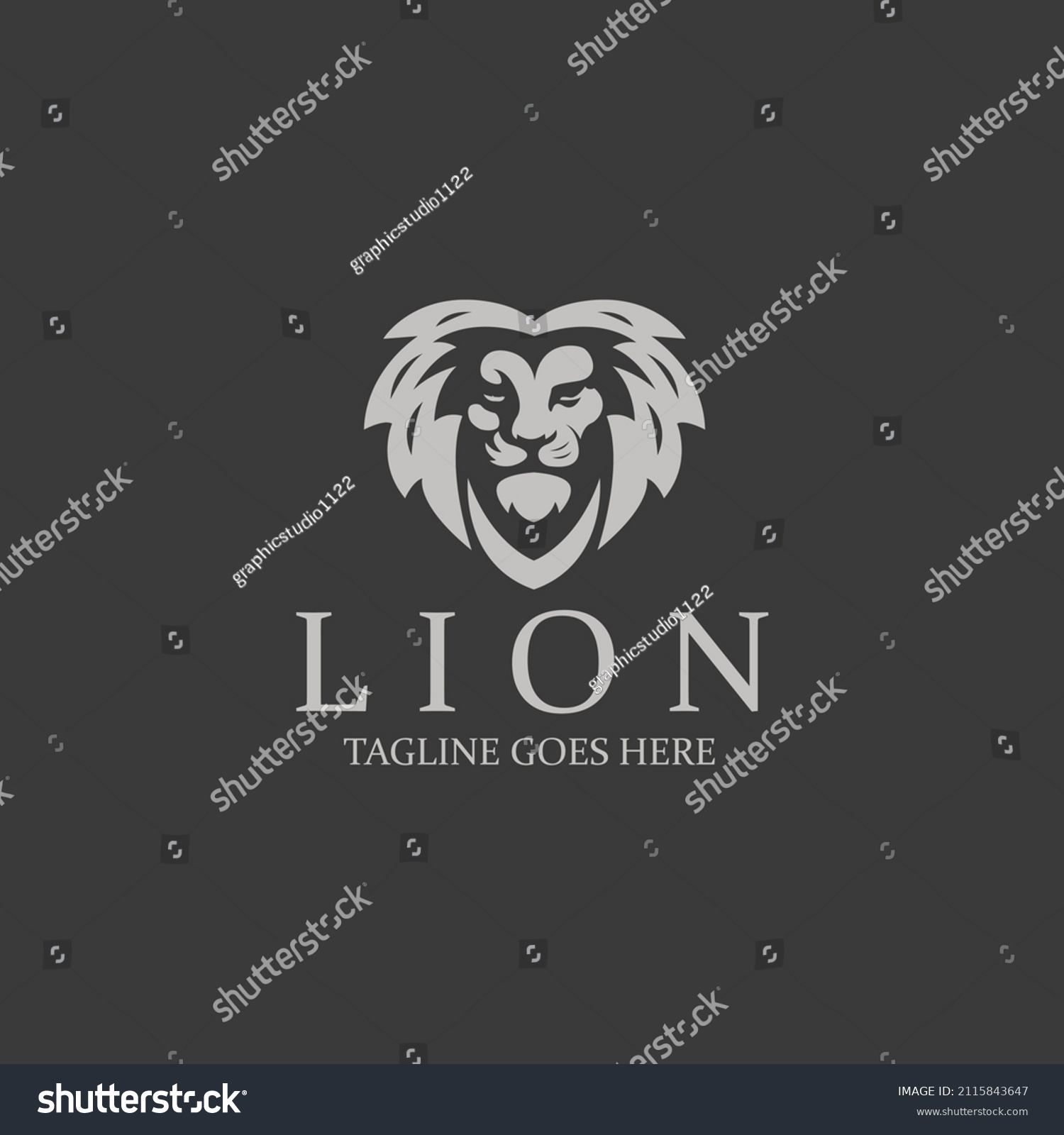 Lion Logo Design Template Vector Illustration Stock Vector (Royalty ...