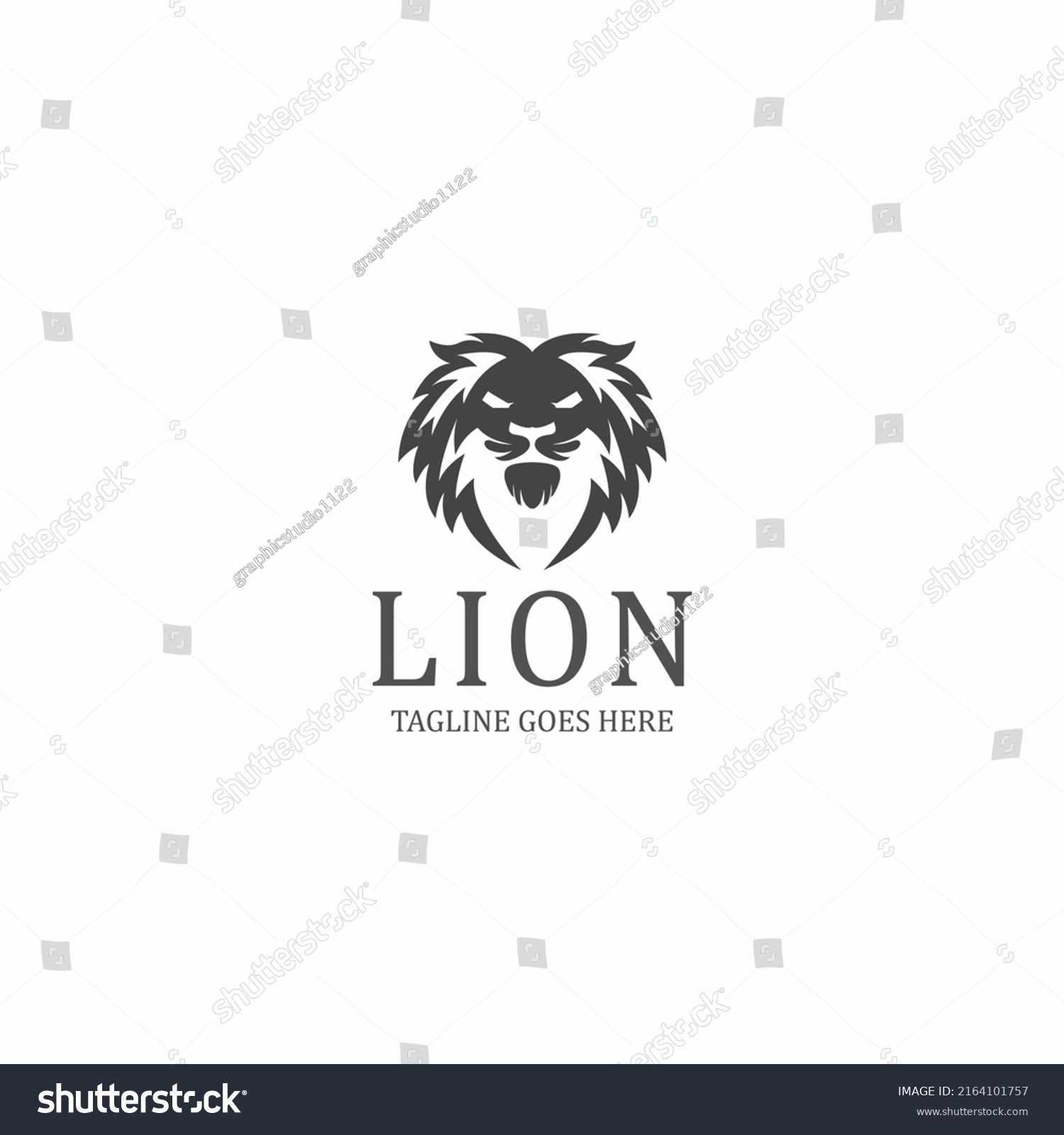 Lion Logo Design Template Vector Illustration Stock Vector (Royalty ...