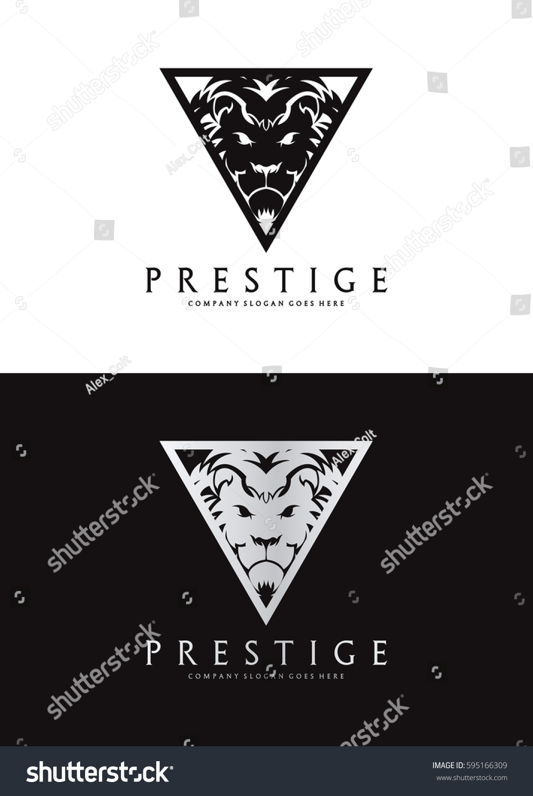 Lion Logo Elegant Lion Logotype Stock Vector (Royalty Free) 595166309