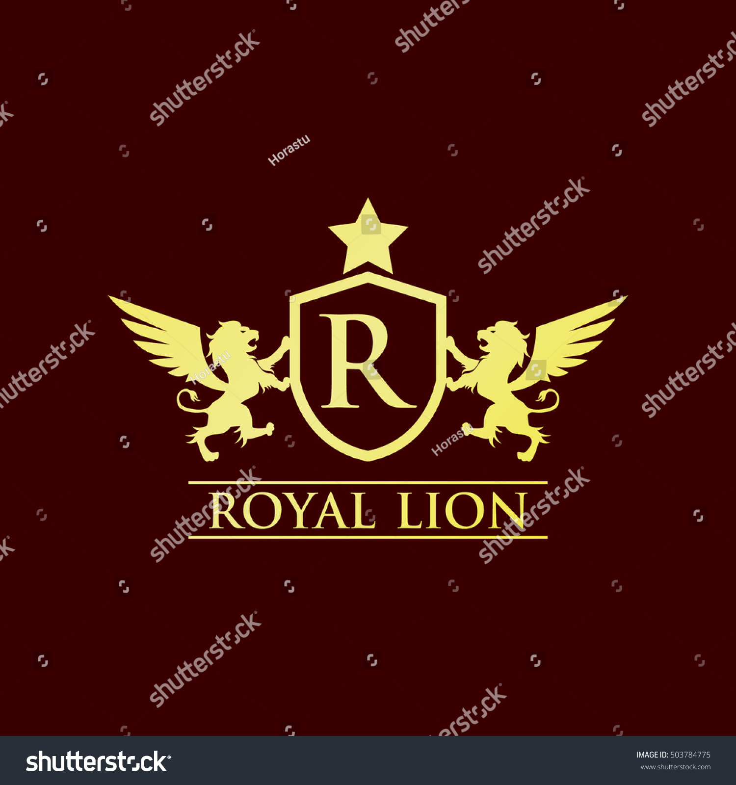 Lion Rampant Logo Stock Vector (Royalty Free) 503784775