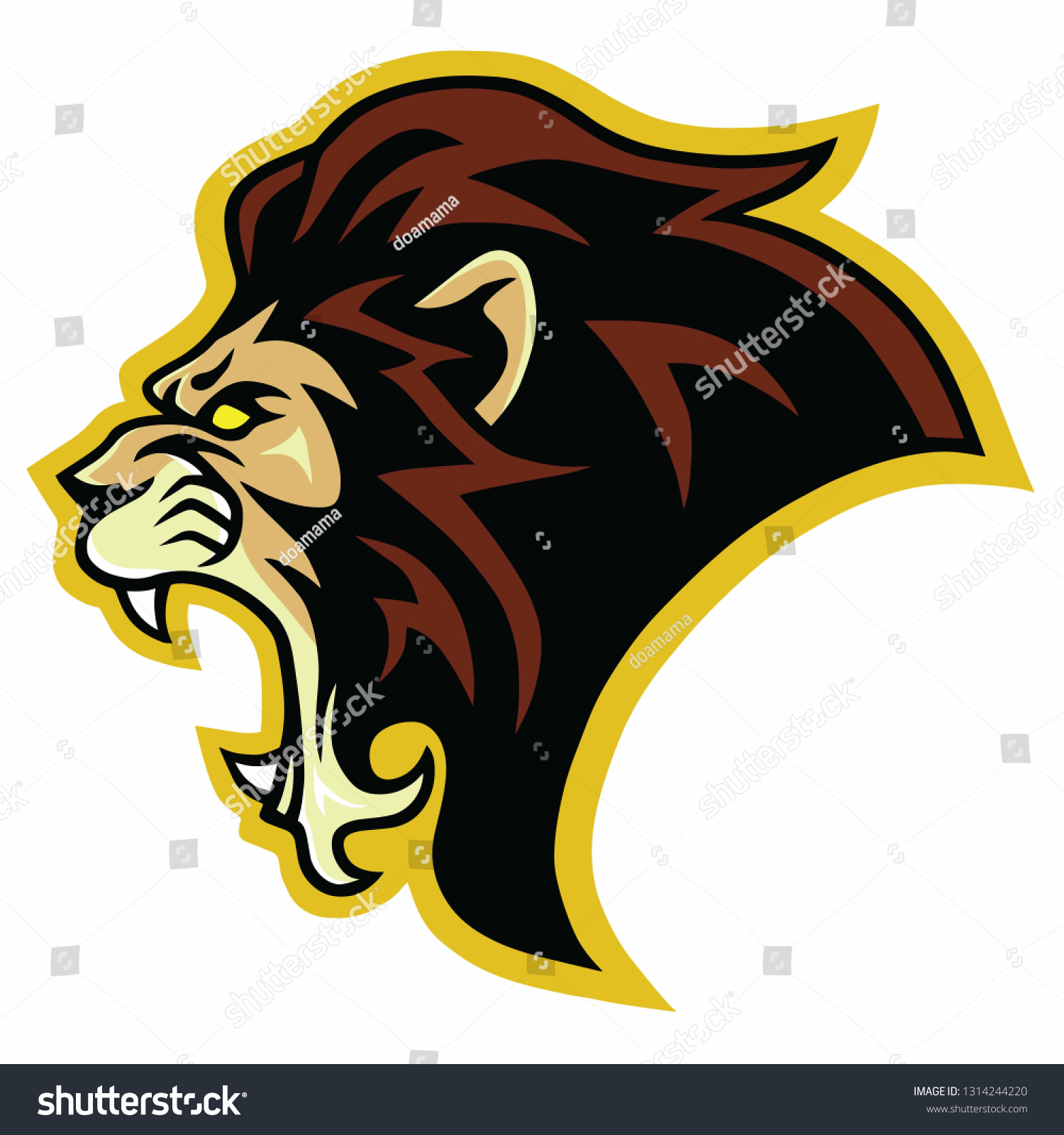 Lion Roar Logo Vector Illustration Template Stock Vector (Royalty Free ...