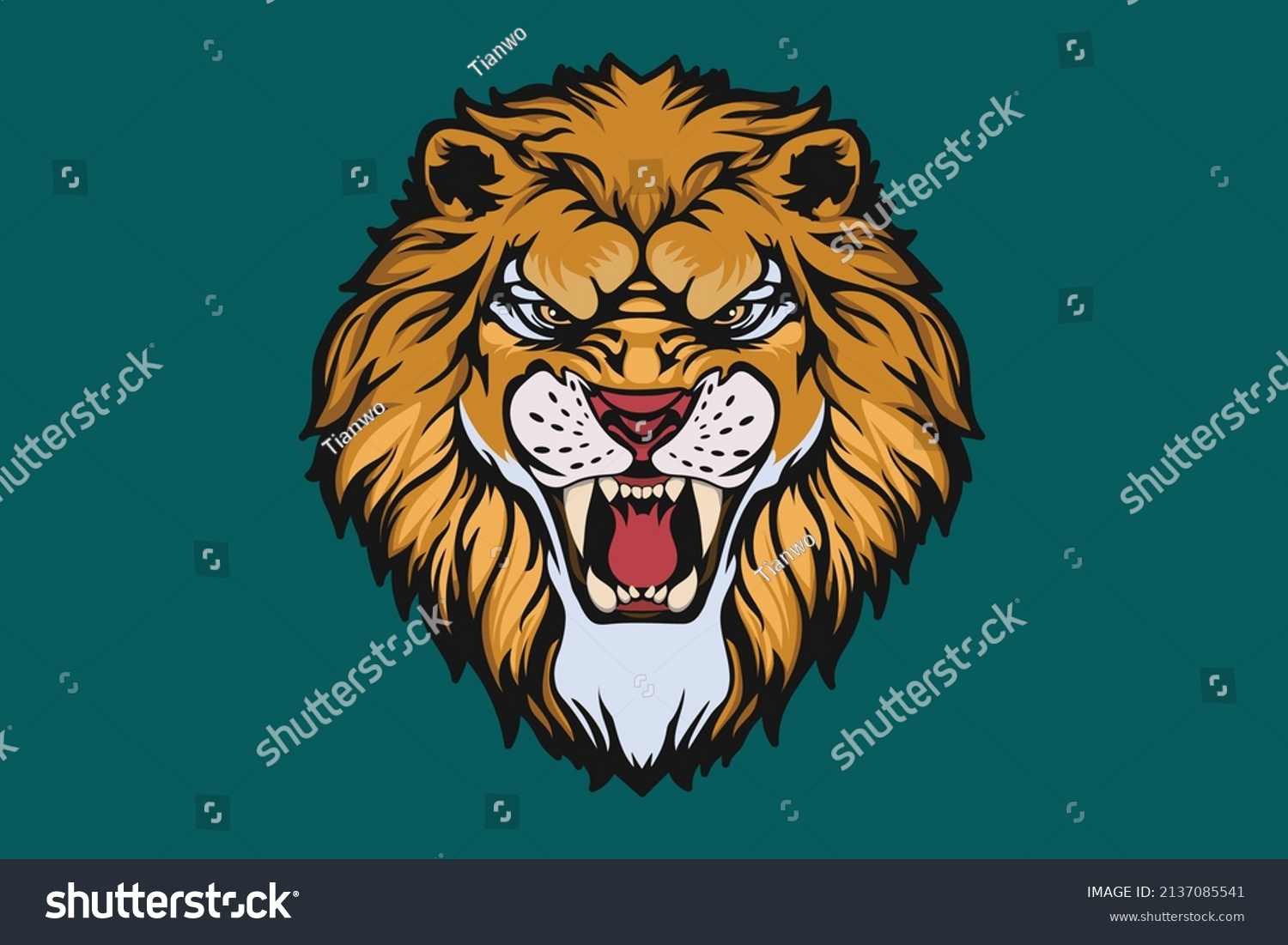 Lion Roar Vector Illustration Image Stock Vector (Royalty Free ...