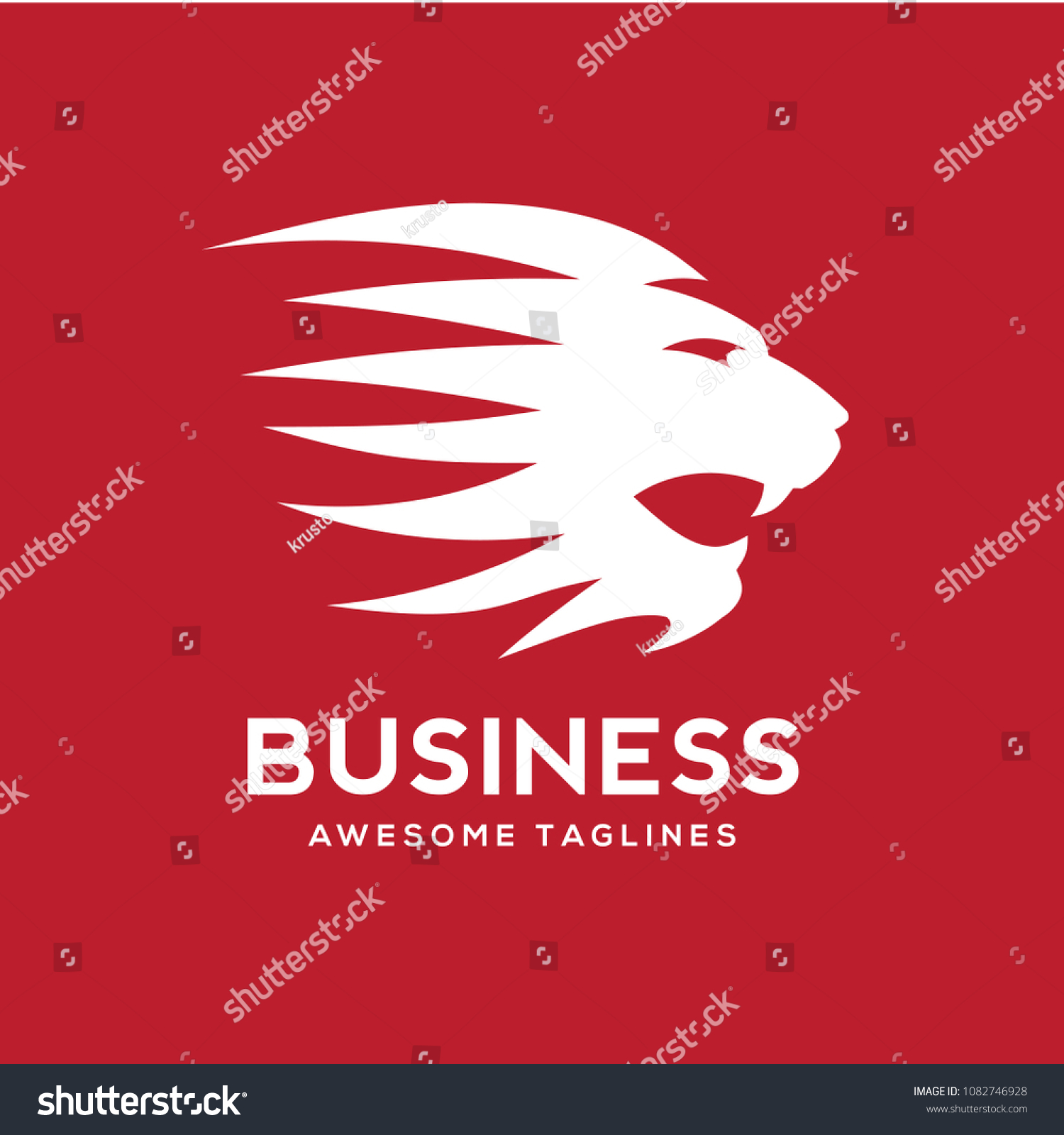 Lion Roaring Logo Design Template Vector Stock Vector (Royalty Free ...
