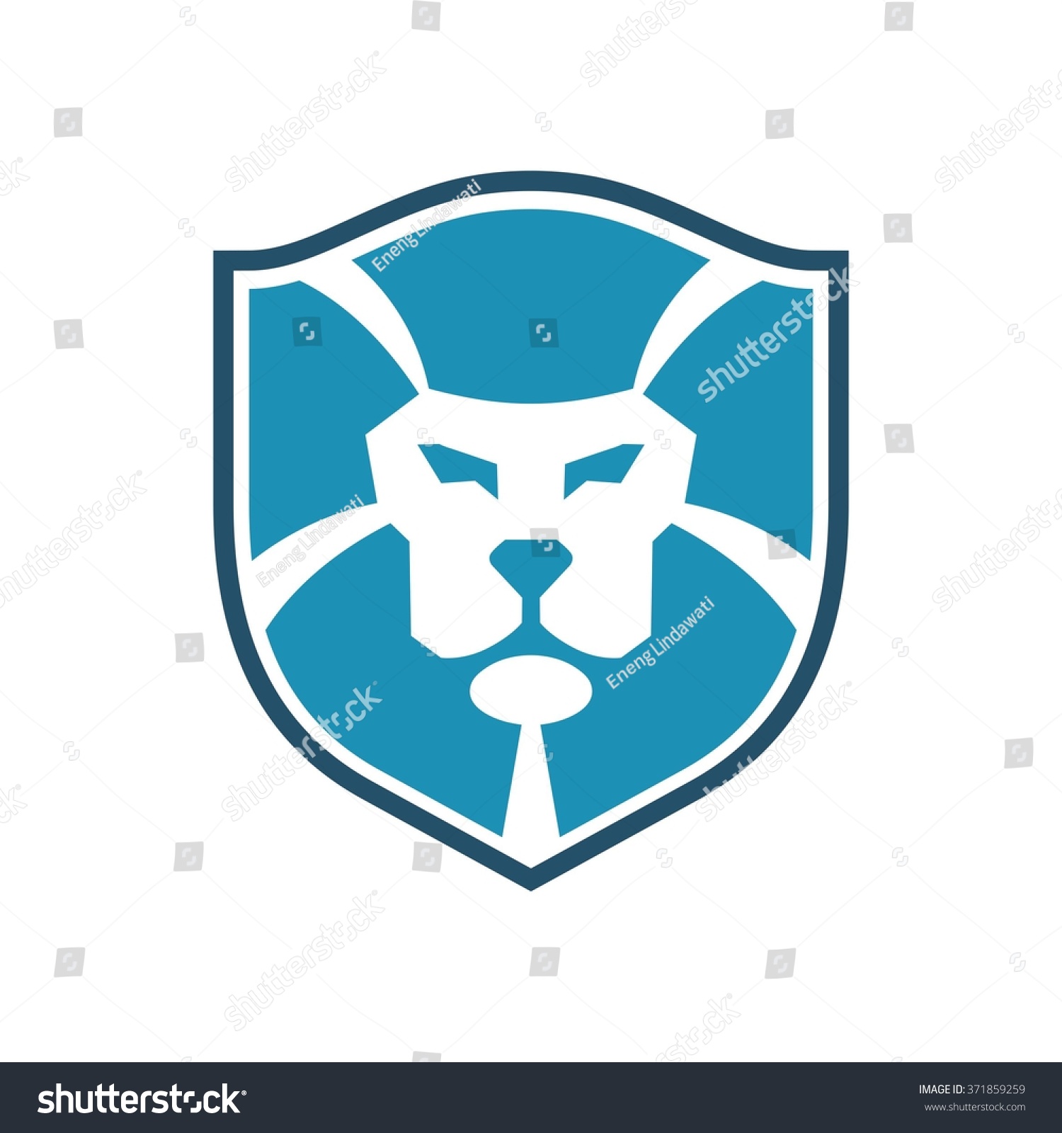 Lion Shield Emblem: vector de stock (libre de regalías) 371859259 ...