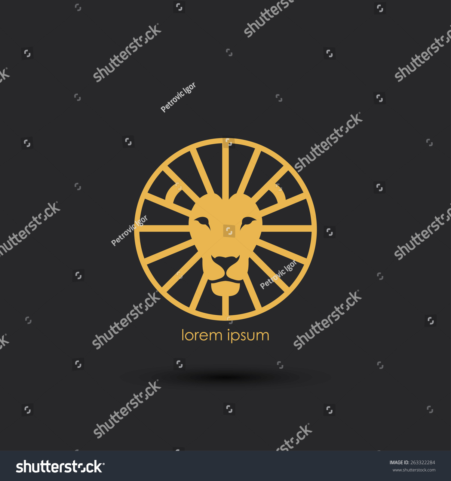 Signo de león - ilustración vectorial: vector de stock (libre de ...