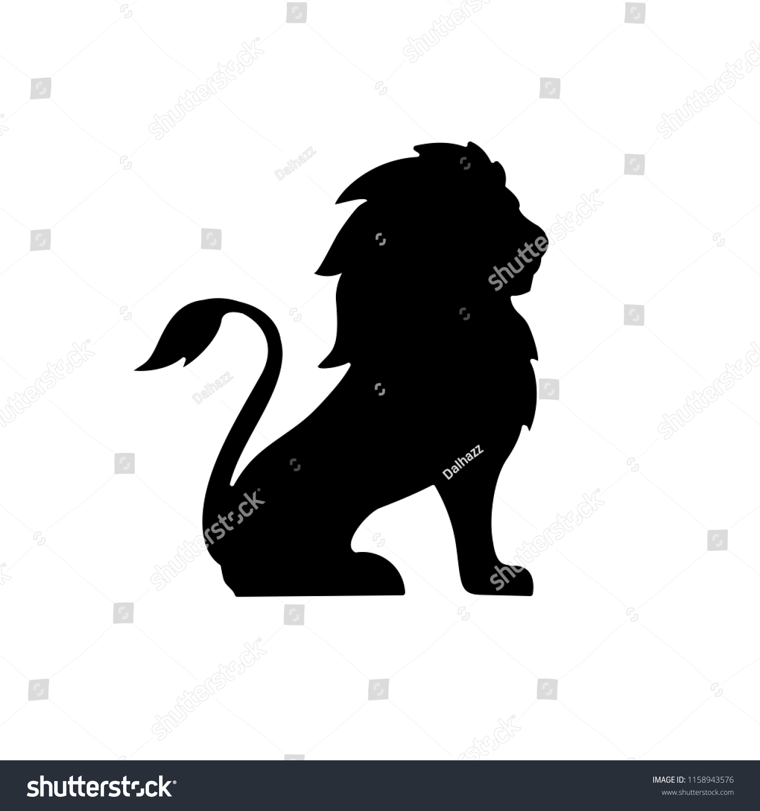Lion Silhouette Vector Stock Vector (Royalty Free) 1158943576 ...