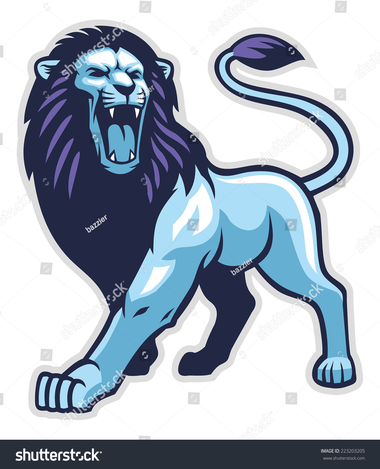 Lion Stance Stock Vector (Royalty Free) 223203205 | Shutterstock
