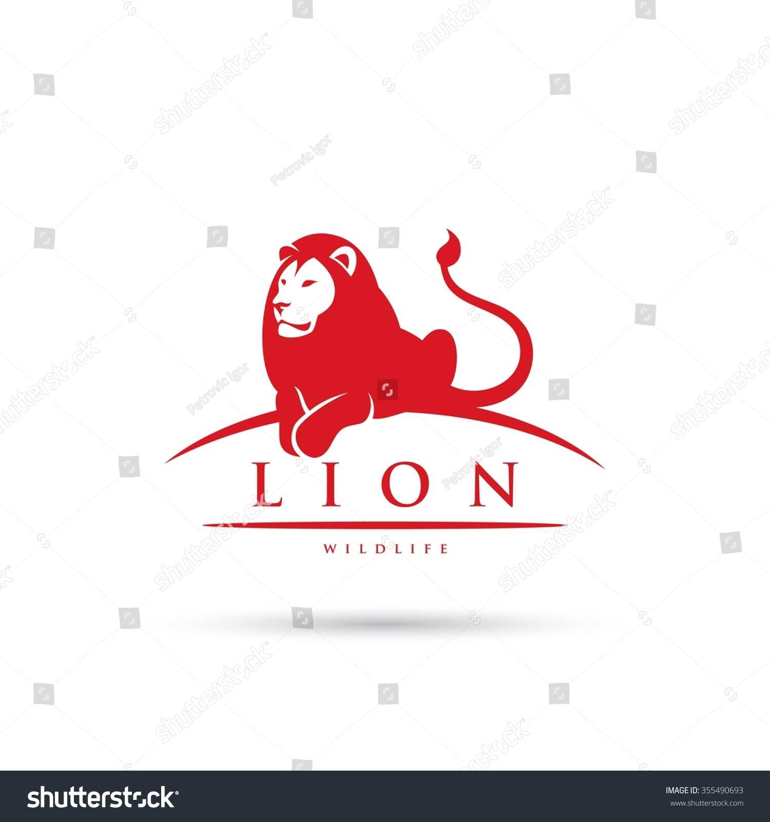 Símbolo de león - ilustración vectorial: vector de stock (libre de ...