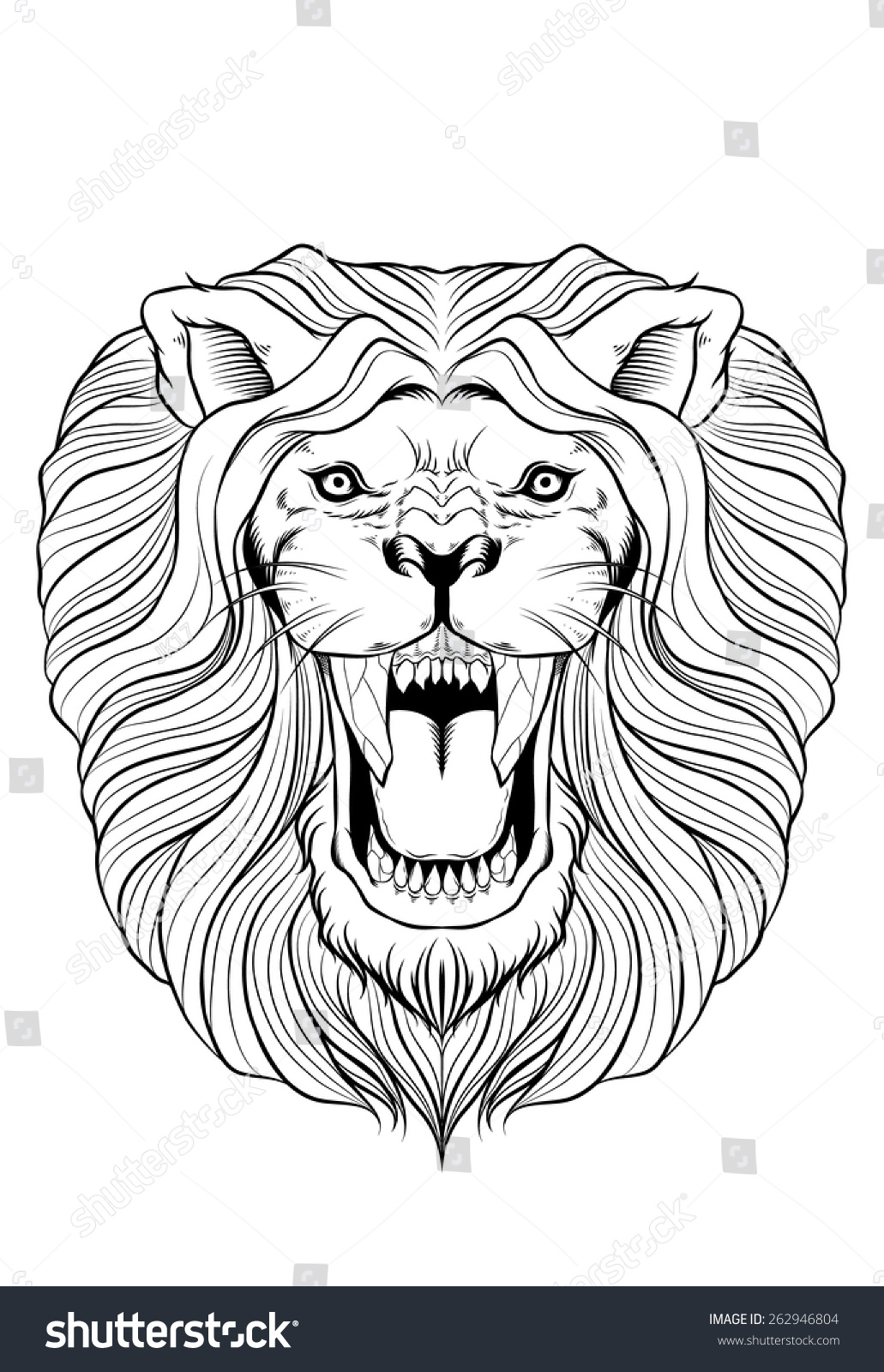 Lion Tooth Stock Vector (Royalty Free) 262946804 | Shutterstock