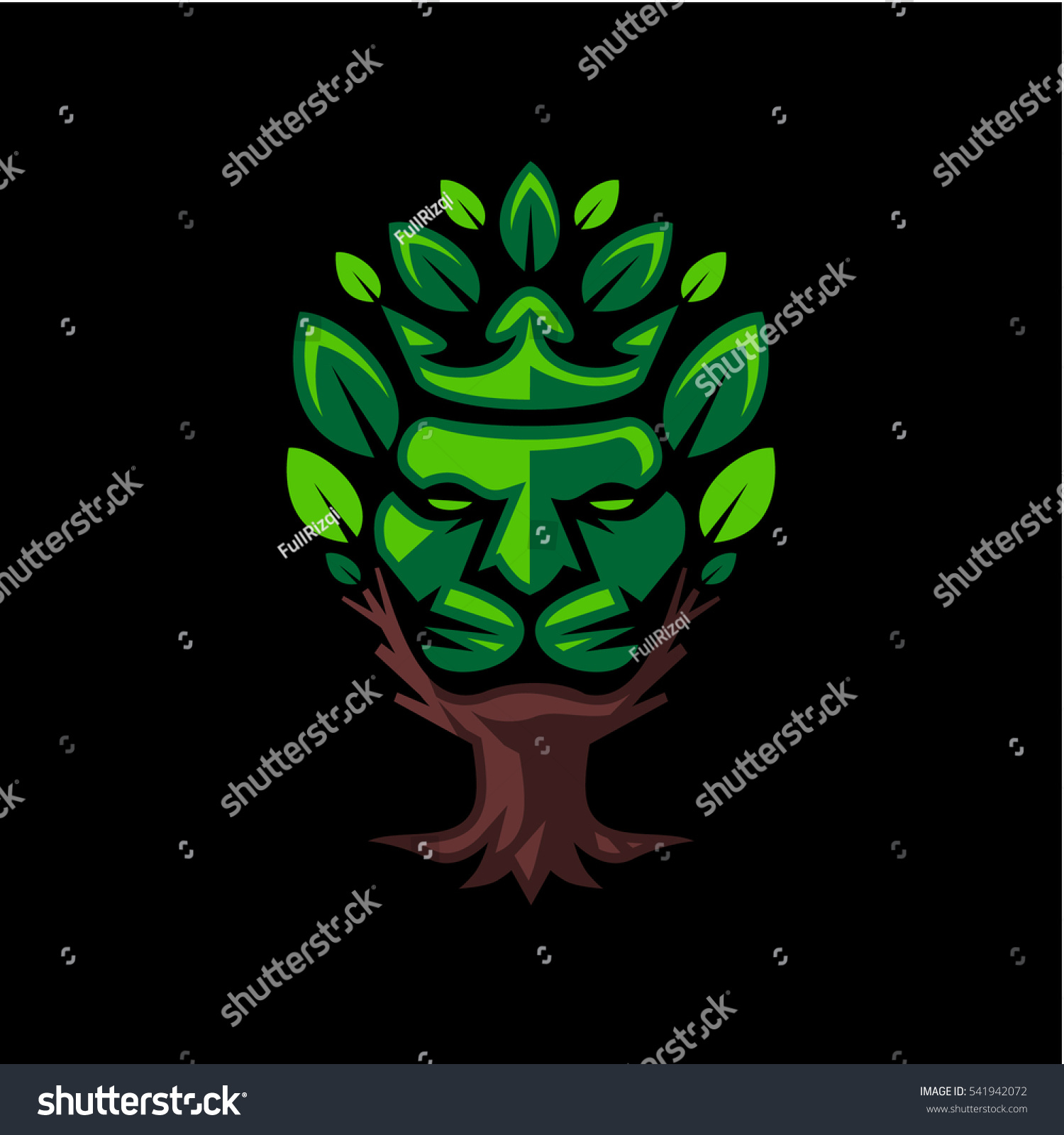 Lion Tree King Logo: vector de stock (libre de regalías) 541942072