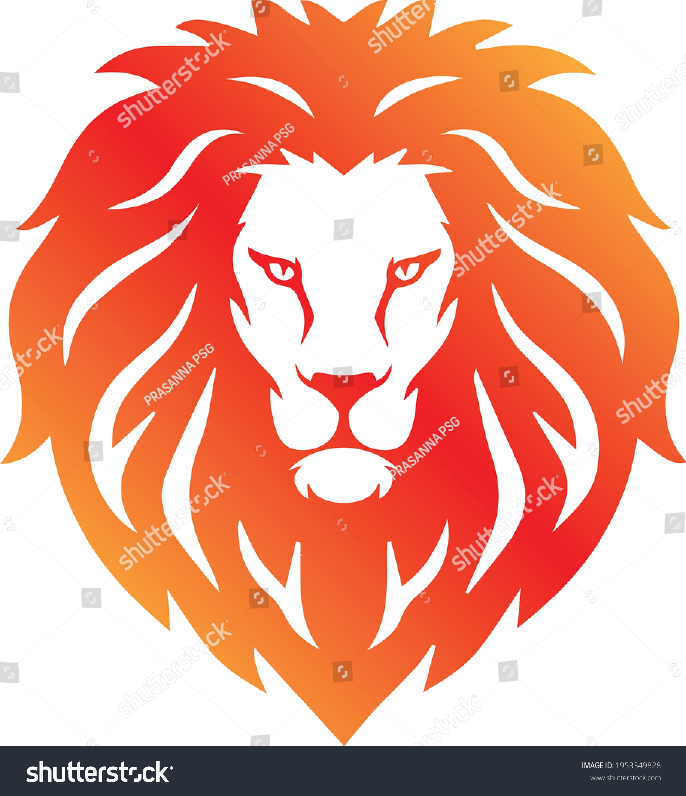 Lion Vector Graphics Design Stock Vector (Royalty Free) 1953349828 ...