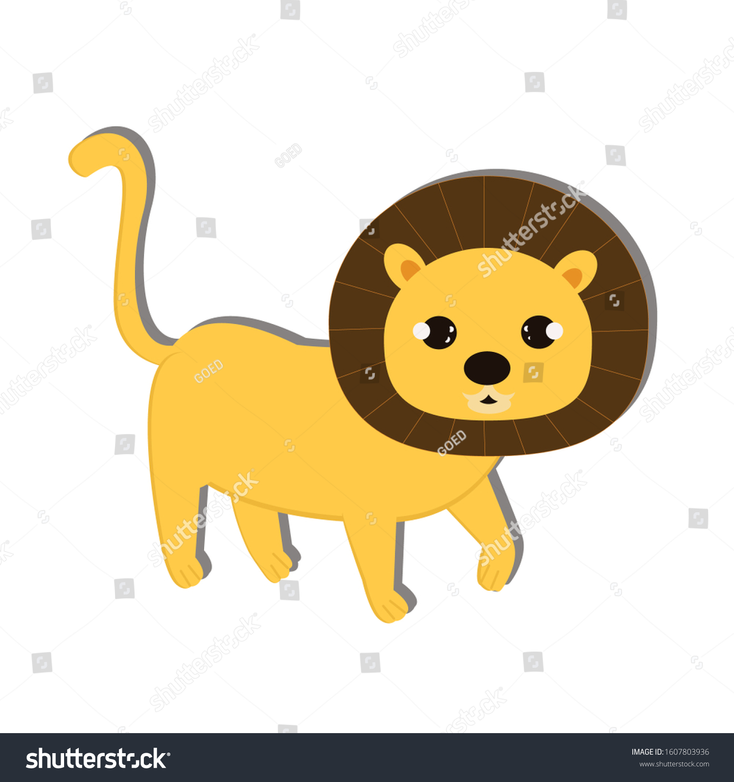 Lion Walking Vector Creative Idea Design Stock Vector (Royalty Free ...