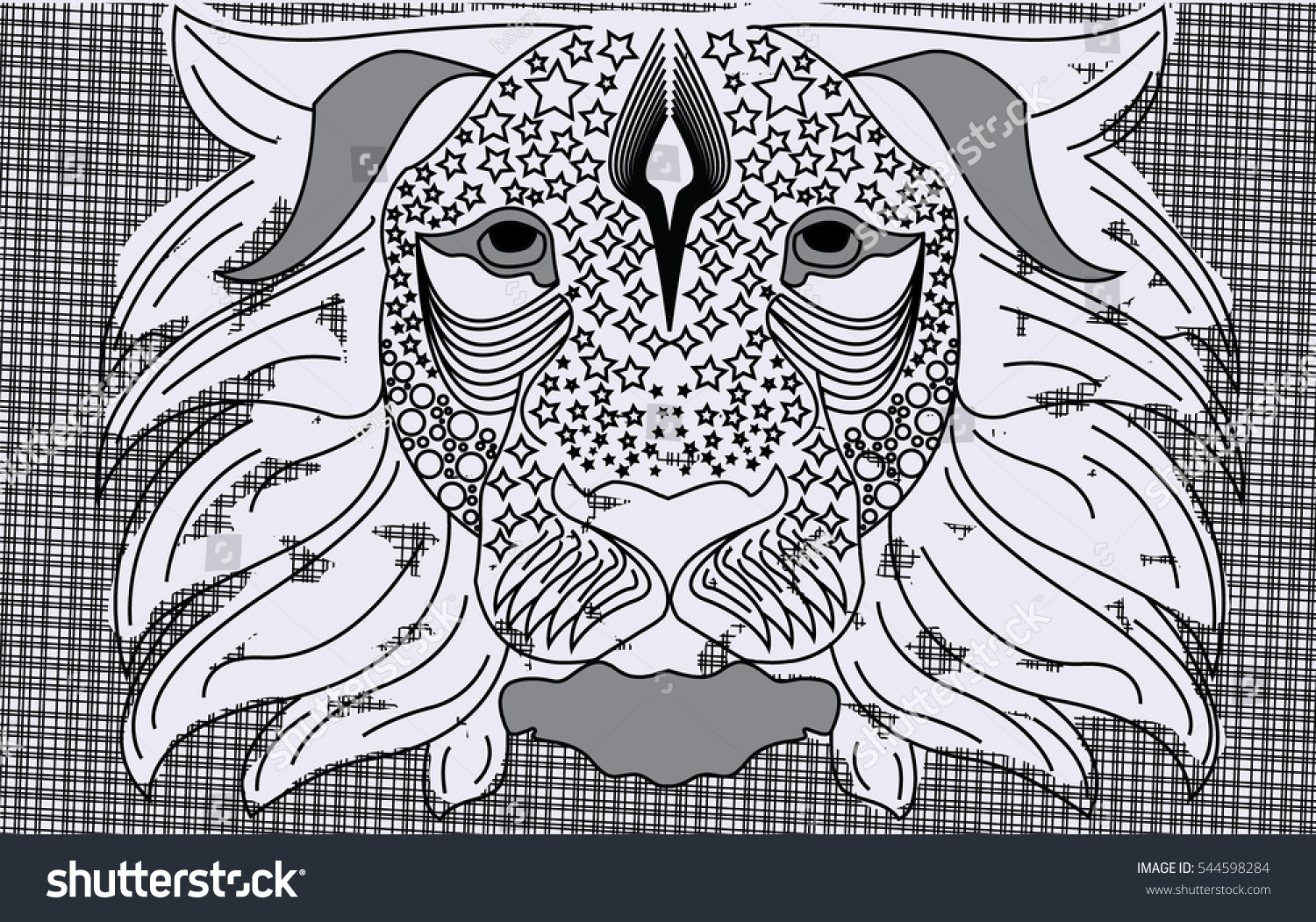 Lion Zen Tangle Stock Vector (Royalty Free) 544598284 | Shutterstock