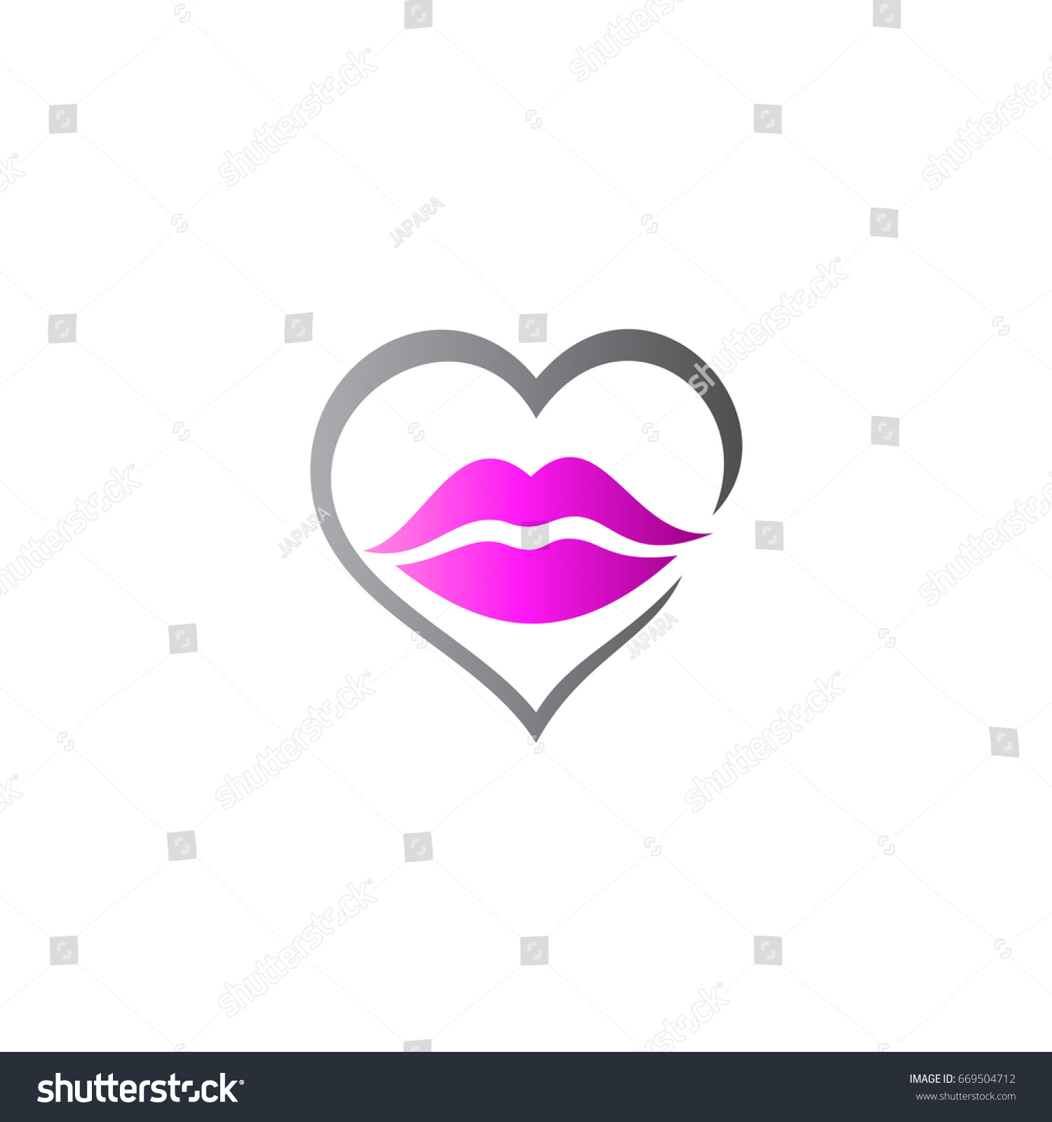Lip Love Logo Stock Vector (Royalty Free) 669504712 | Shutterstock