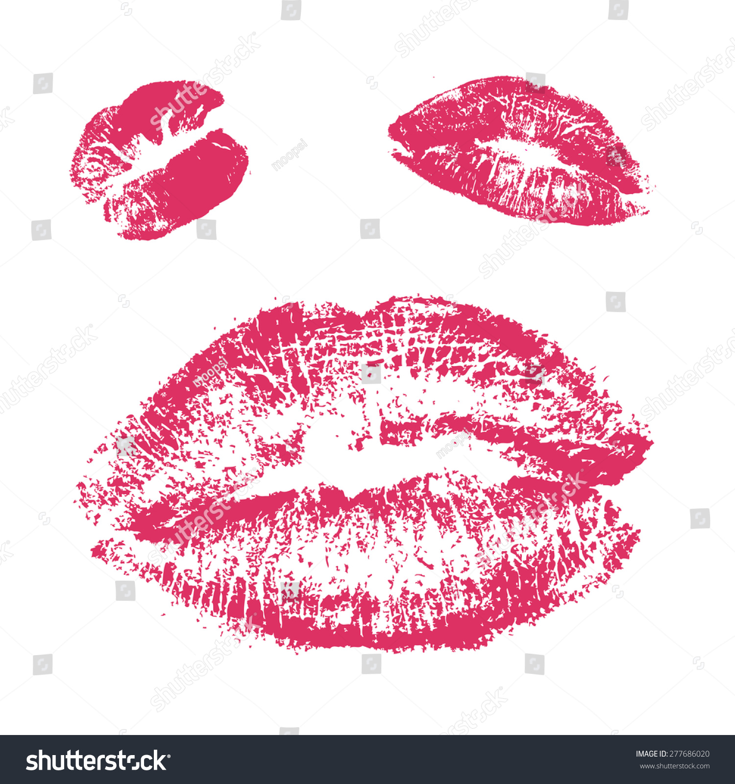 Lip Imprint Vector Illustration Stock Vector (Royalty Free) 277686020 ...