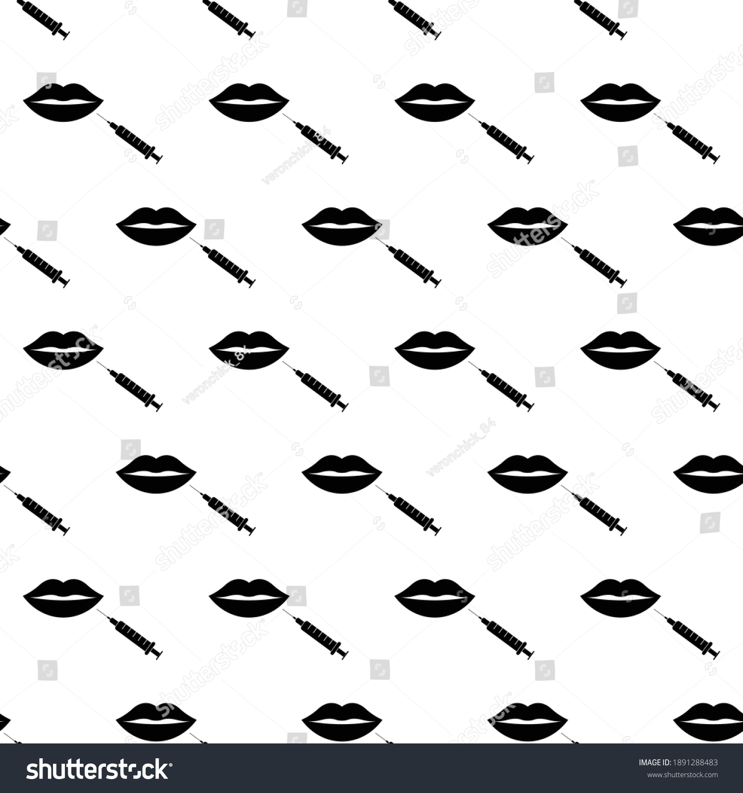 Lip Injection Background Lip Injection Seamless Stock Vector (Royalty ...