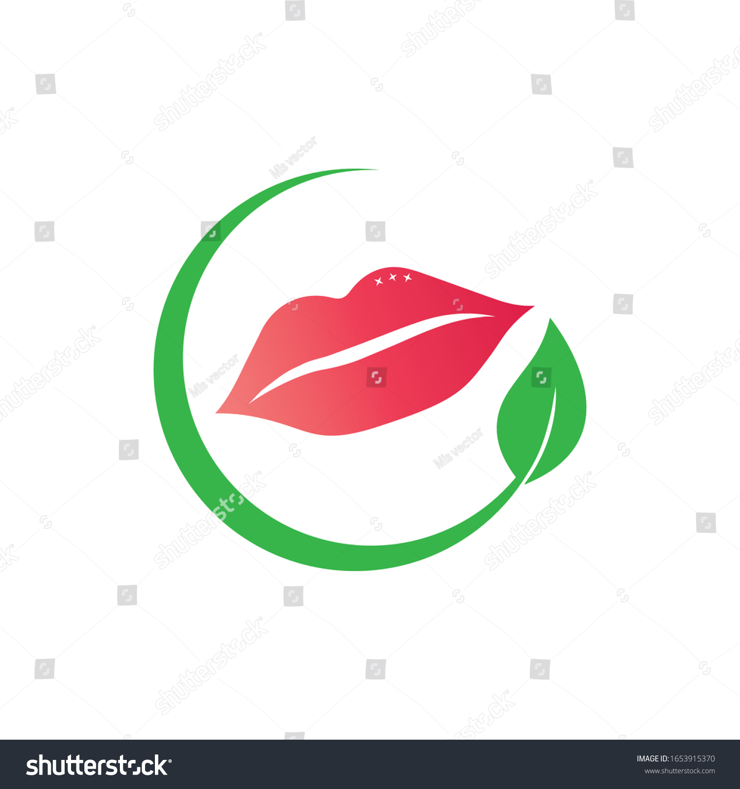 Lips Icon Cosmetic Logo Vector Template Stock Vector (Royalty Free ...