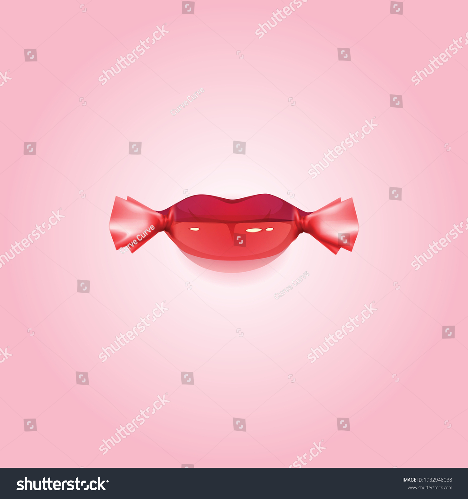 Lips Looks Like Candy Stock Vector (Royalty Free) 1932948038 | Shutterstock