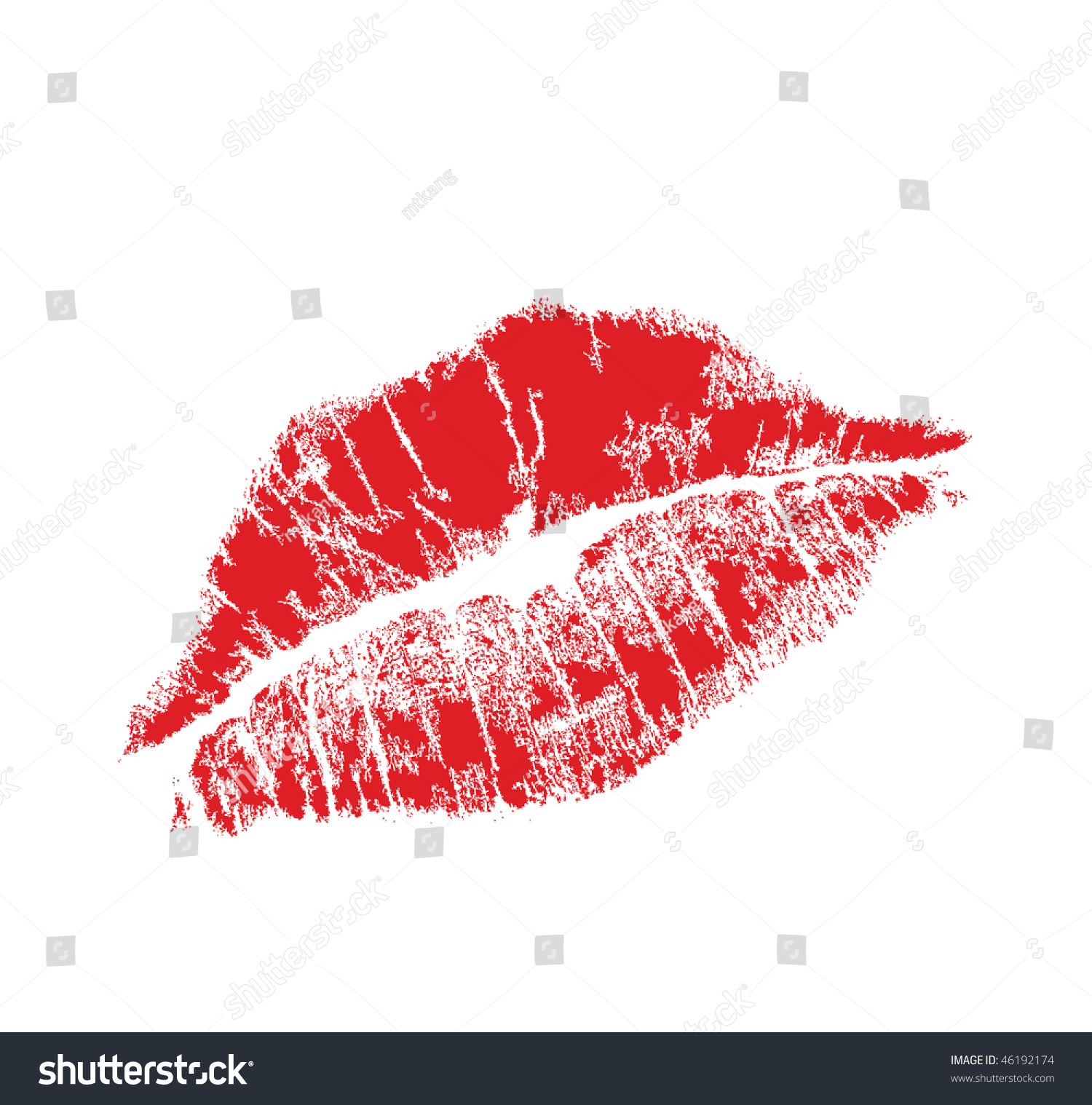 Lips Mark Realistic Looking Vector Form Stock Vector (Royalty Free ...