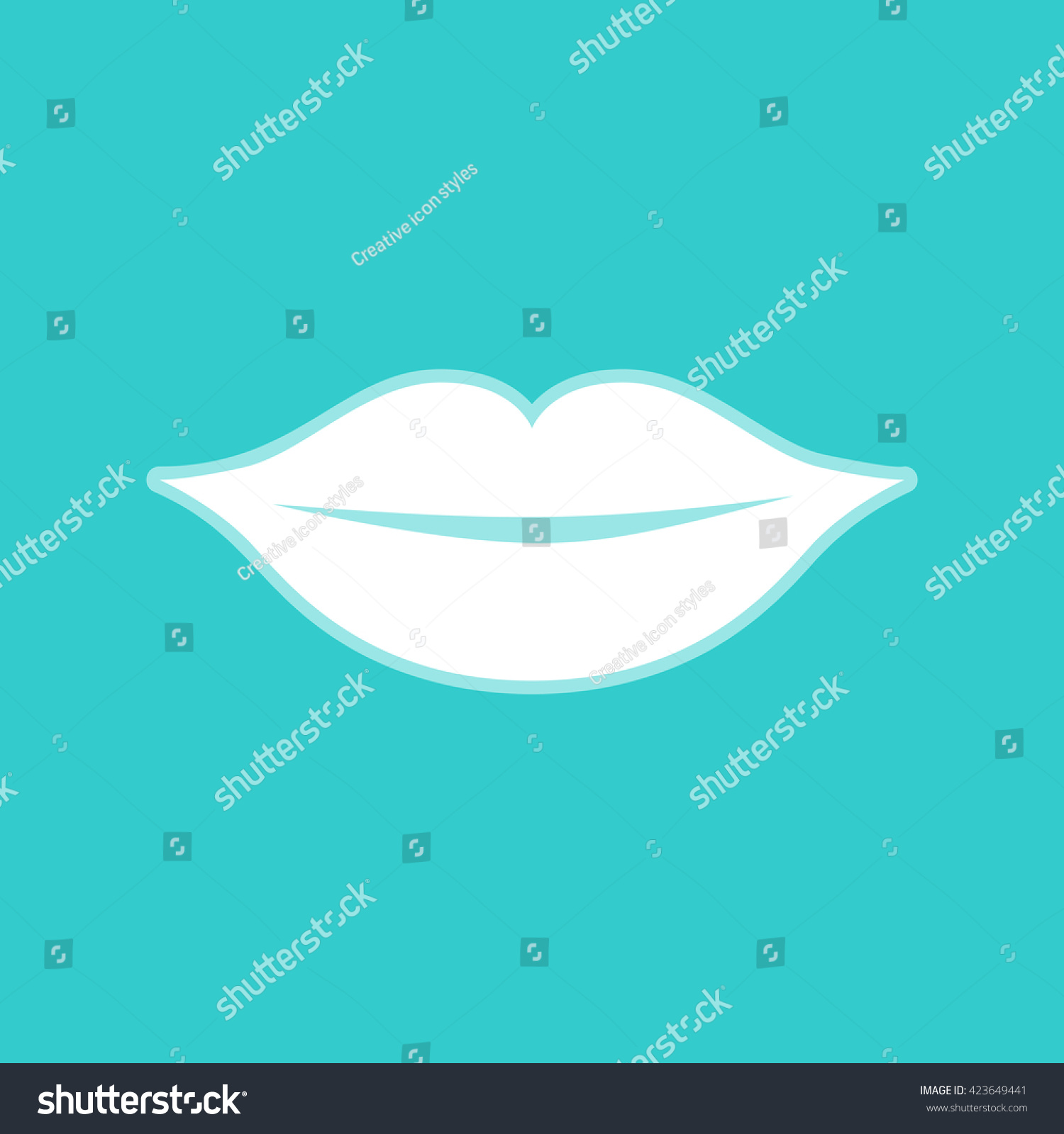 Lips Sign Stock Vector (Royalty Free) 423649441