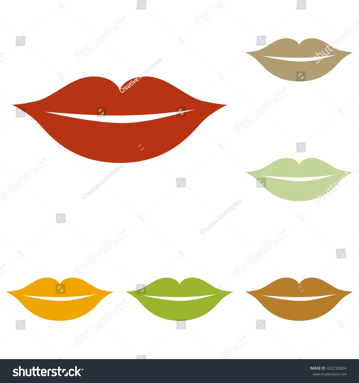 Lips Sign Illustration Stock Vector (Royalty Free) 432230824 | Shutterstock