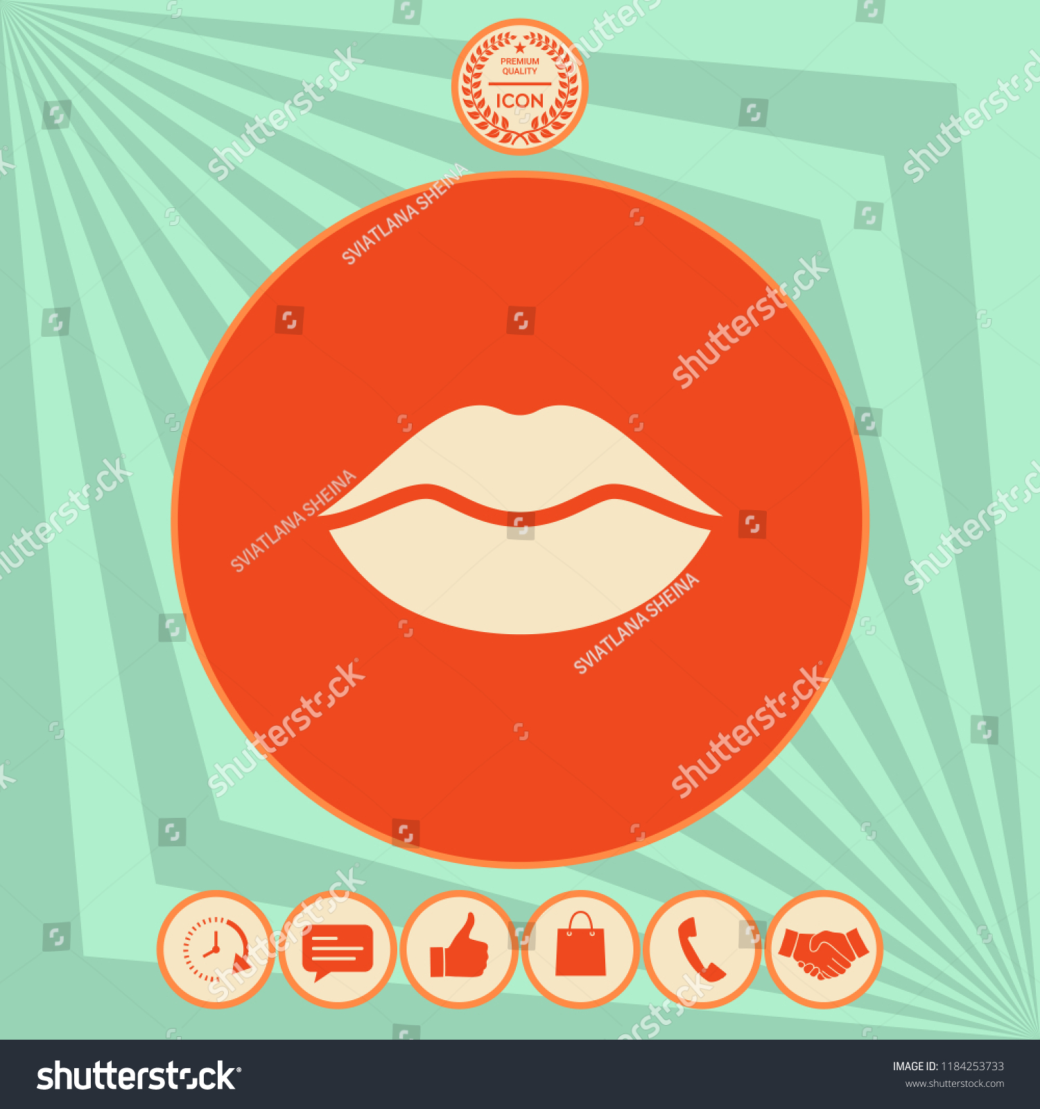 Lips Symbol Icon Stock Vector (Royalty Free) 1184253733 | Shutterstock