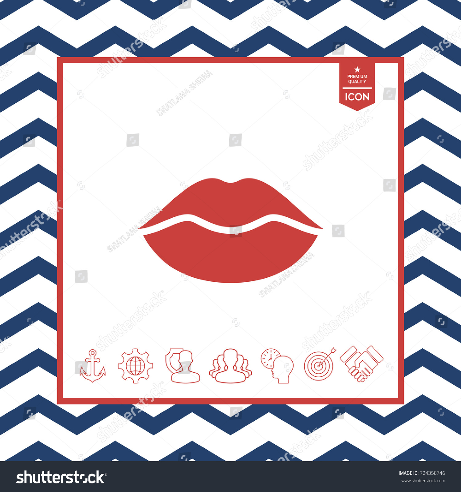 Lips Symbol Icon Stock Vector (Royalty Free) 724358746 | Shutterstock