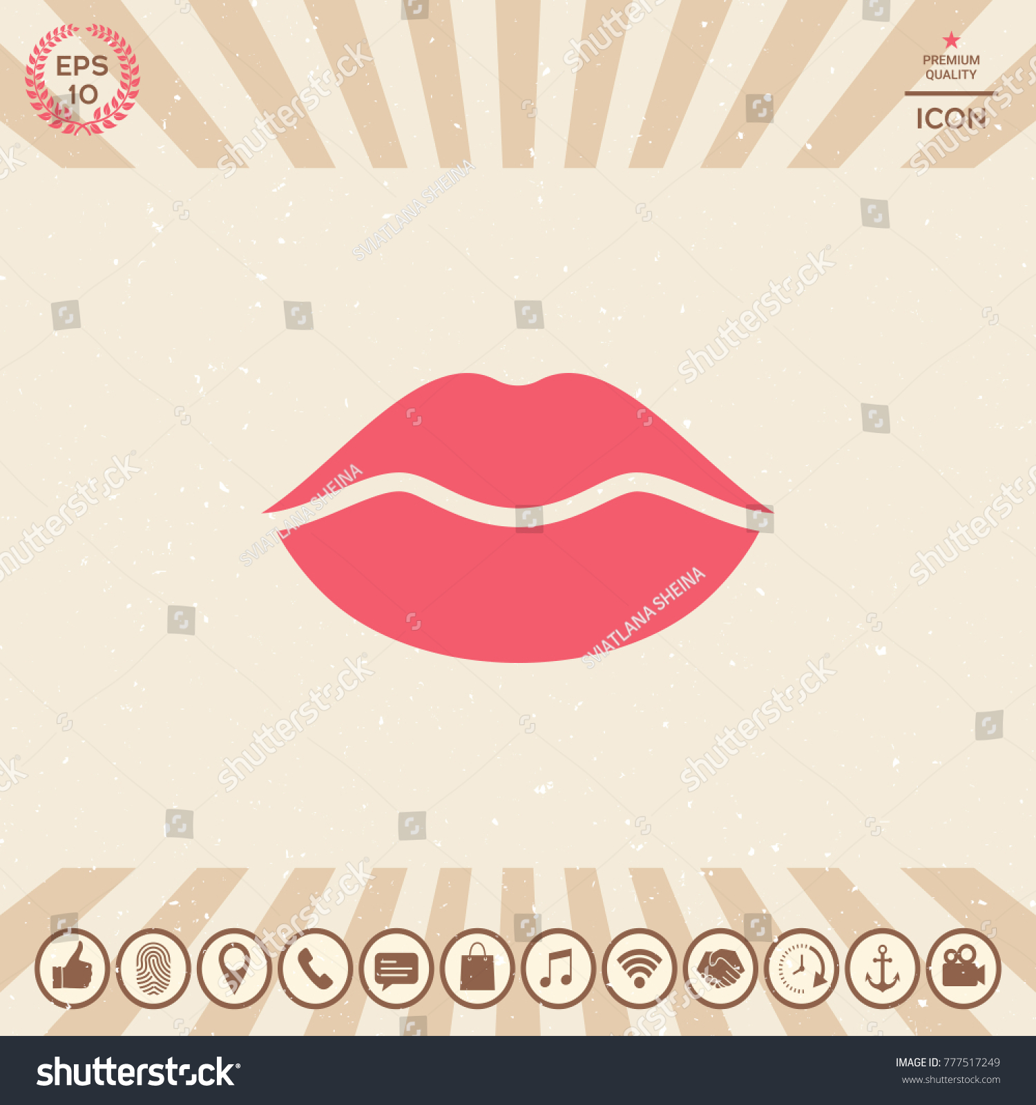 Lips Symbol Icon Stock Vector (Royalty Free) 777517249 | Shutterstock