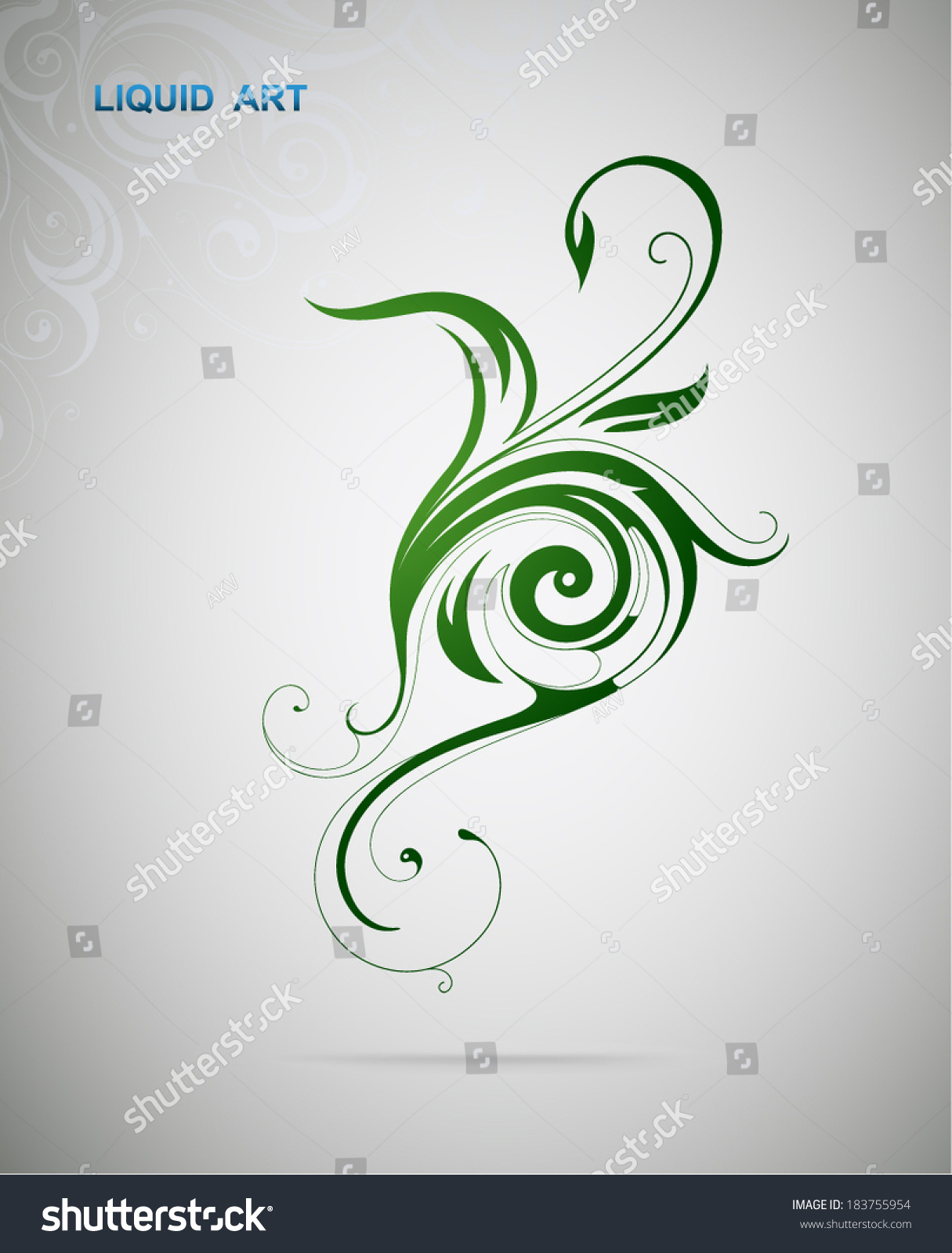 Liquid Art Graphic Design Element Stock Vector (Royalty Free) 183755954 ...