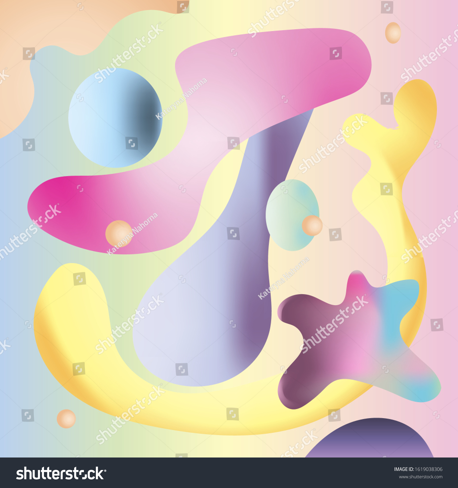 Liquid Forms Pastel Dradient Vector Illustration Stock Vector (Royalty ...