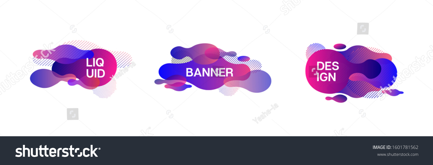 Liquid Vector Shapes Set Geometric Fluid Stock Vector (Royalty Free ...