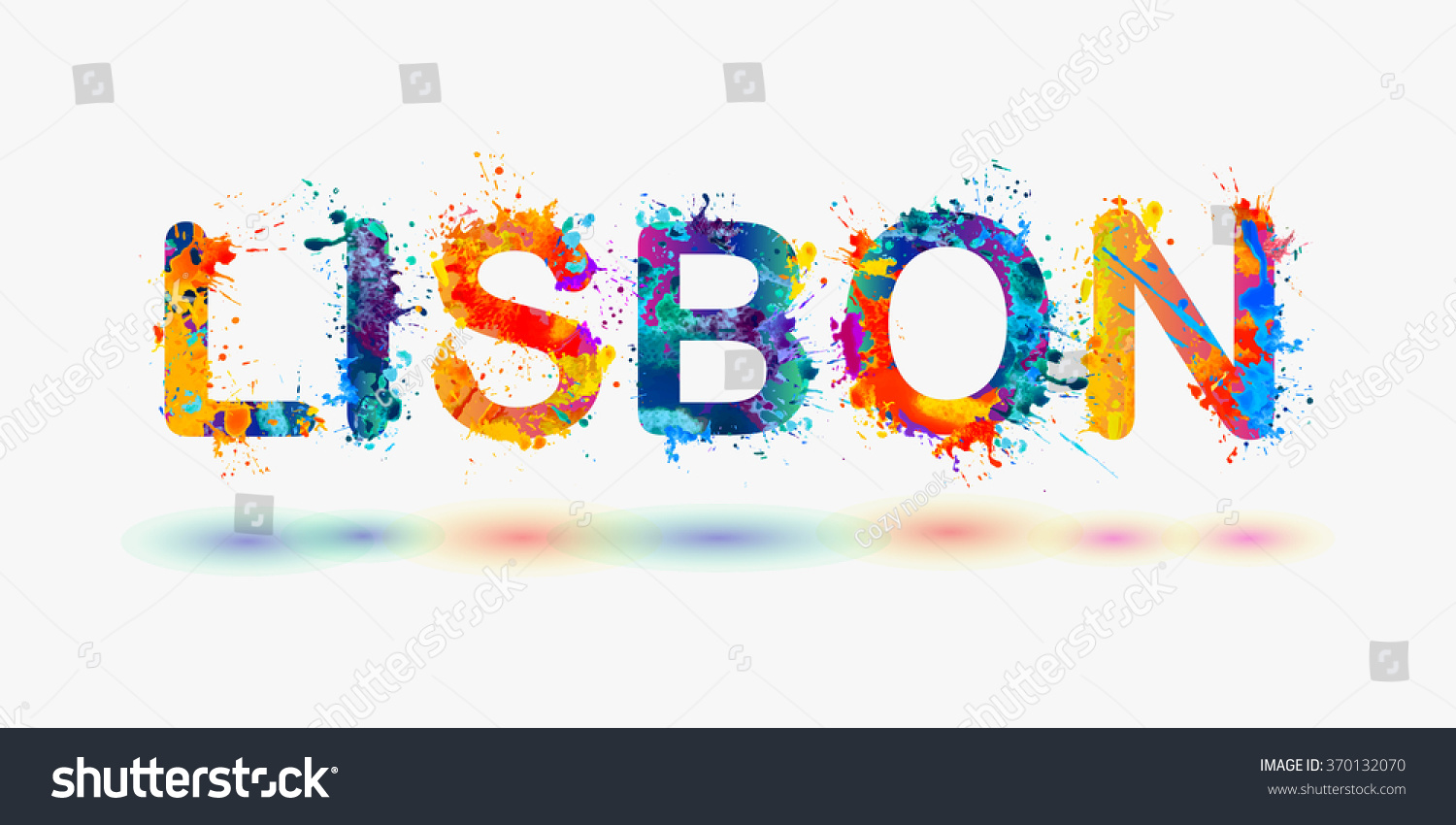Lisbon Splash Paint Word Stock Vector (Royalty Free) 370132070 ...