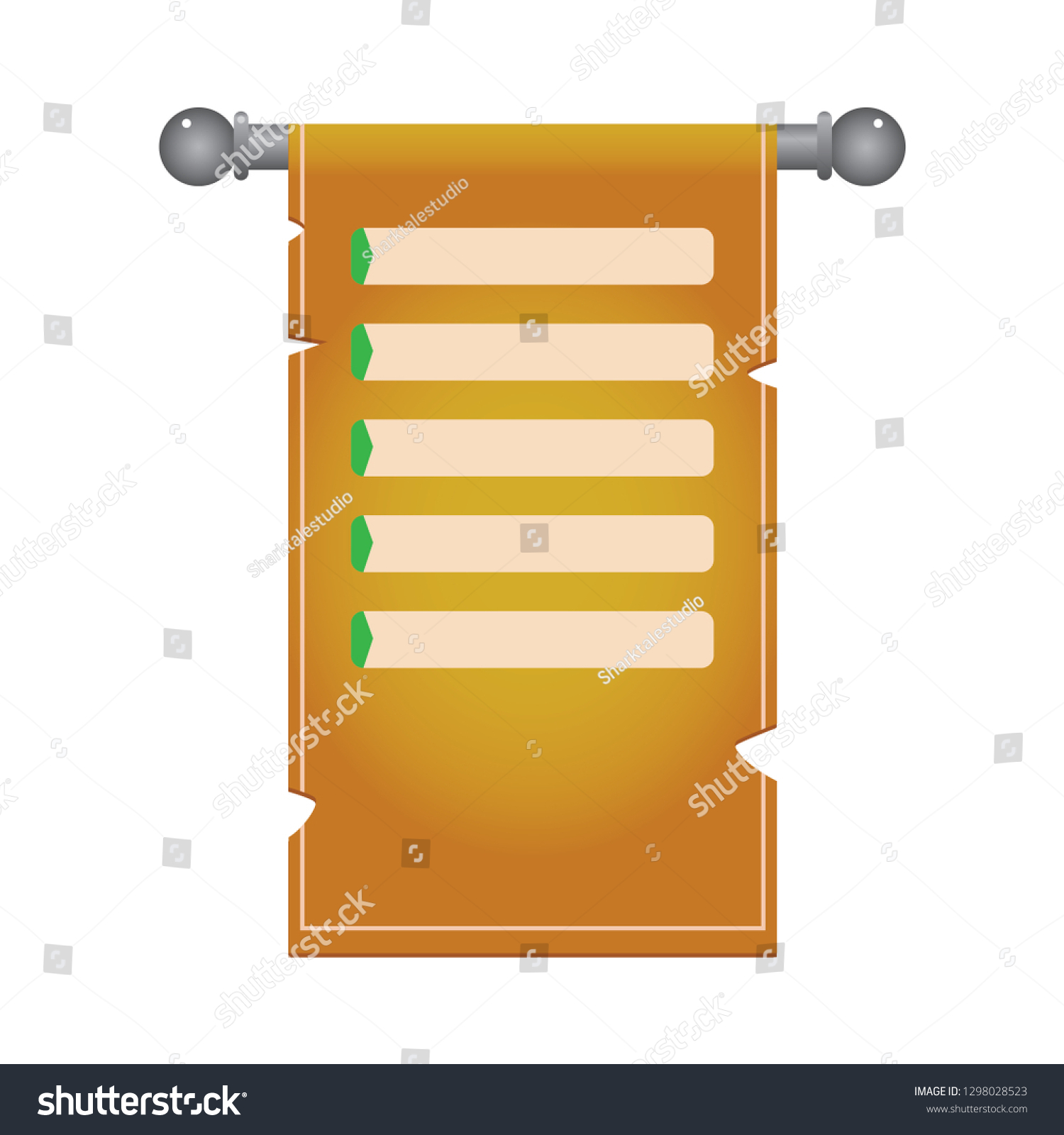 List Paper Game Ui Design Vector Stock Vector (Royalty Free) 1298028523 ...