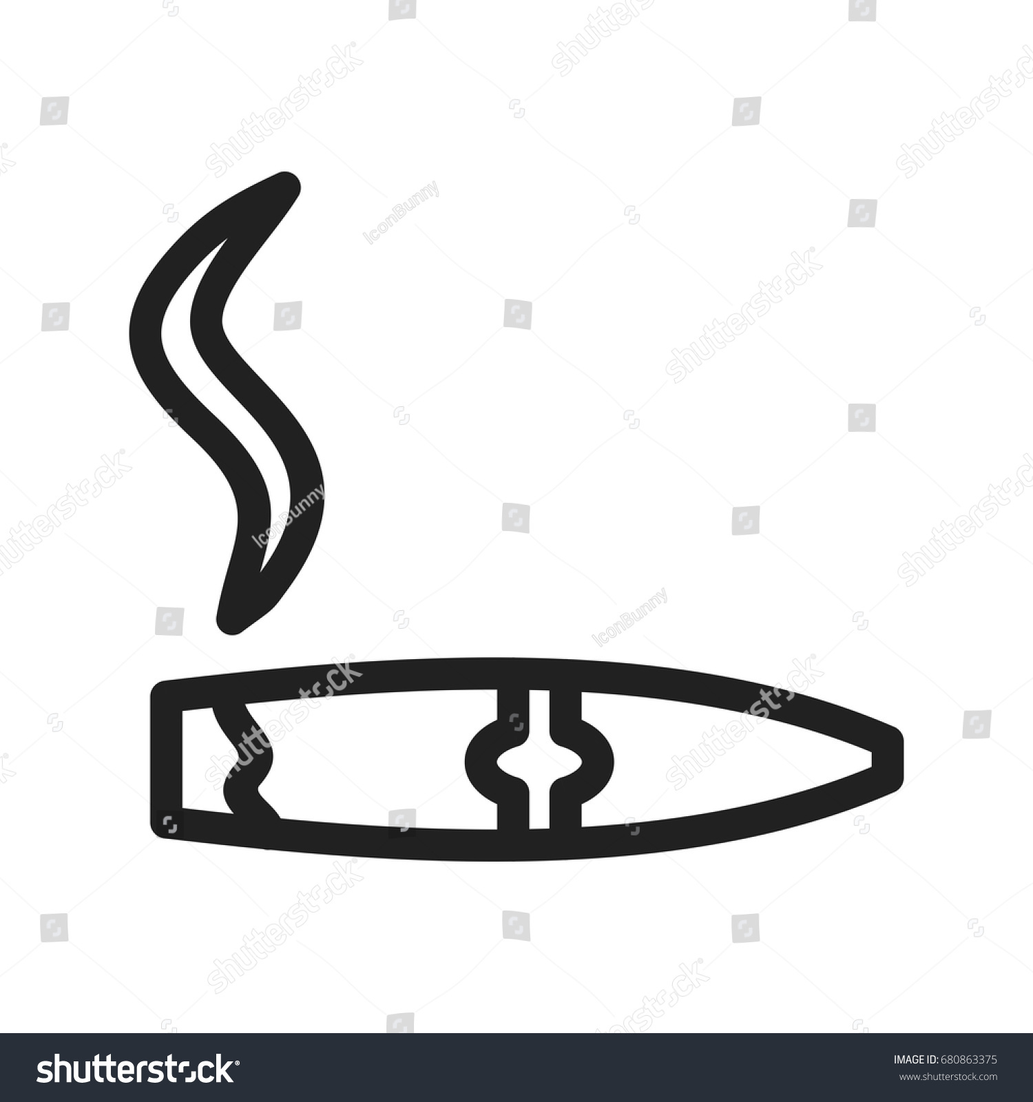 Lit Cigar Stock Vector (Royalty Free) 680863375 | Shutterstock