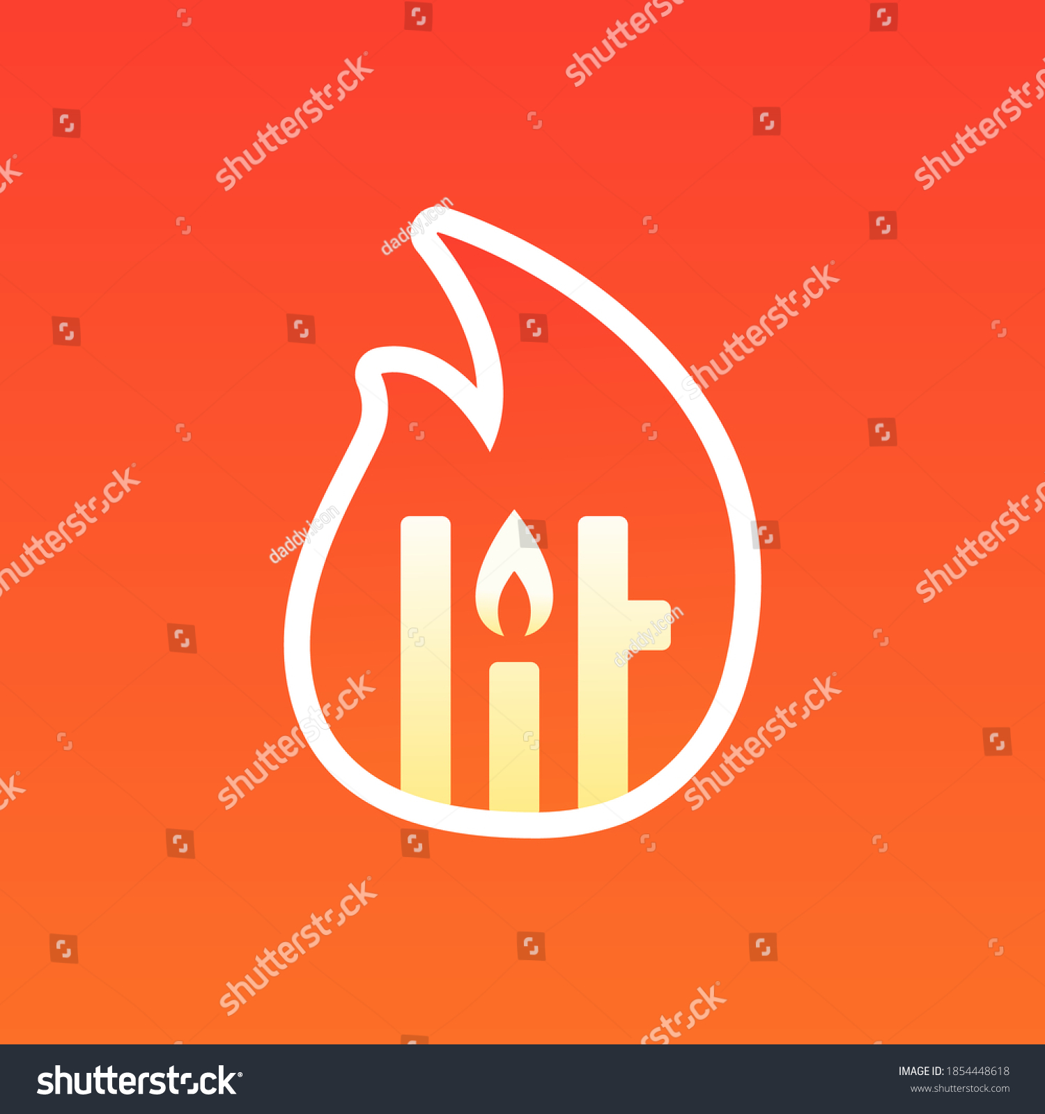 Lit Instagram Sticker Vector Illustration Stock Vector (Royalty Free ...