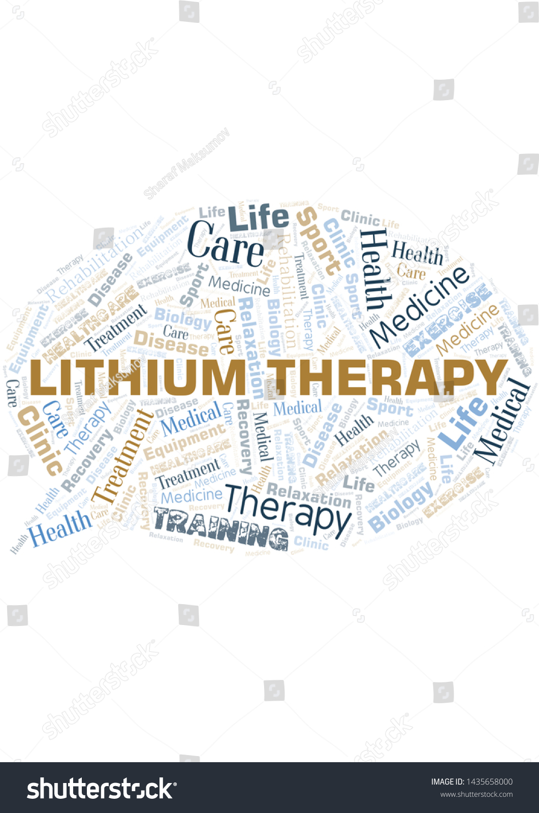 Lithium Therapy Word Cloud Wordcloud Made Stock Vector (Royalty Free ...