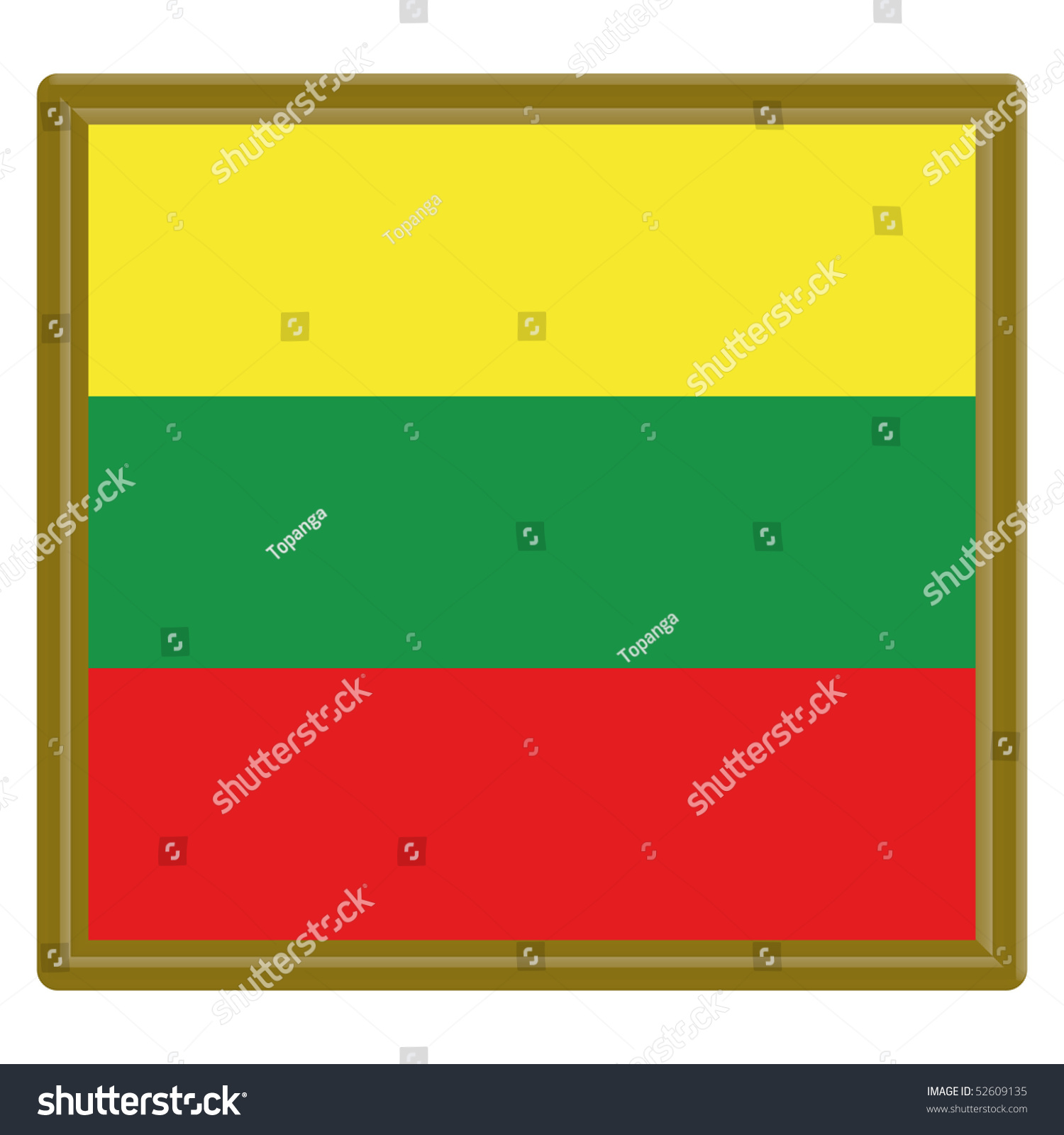 Lithuania Flag Gold Frame Stock Vector (Royalty Free) 52609135 ...