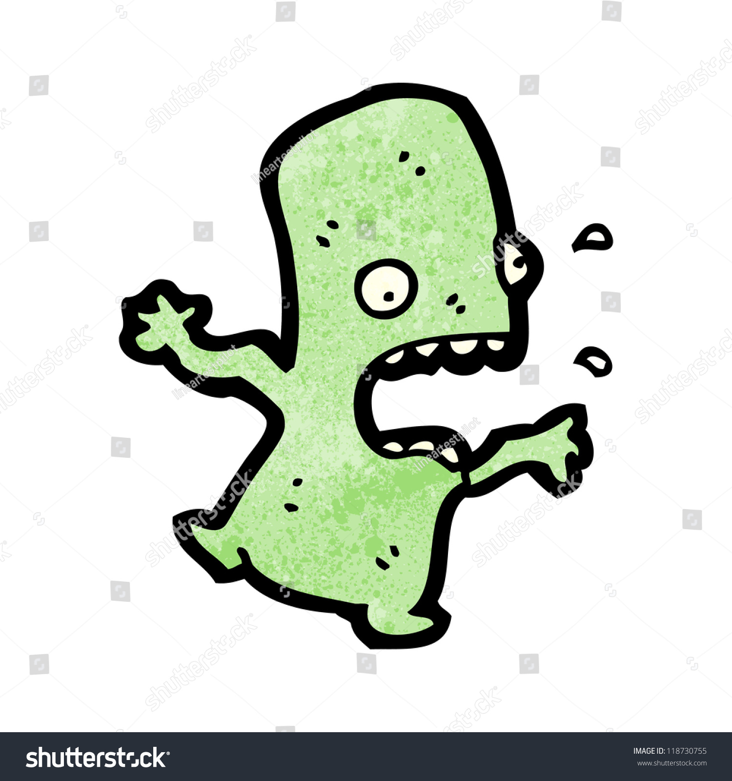 Little Alien Cartoon Stock Vector (Royalty Free) 118730755