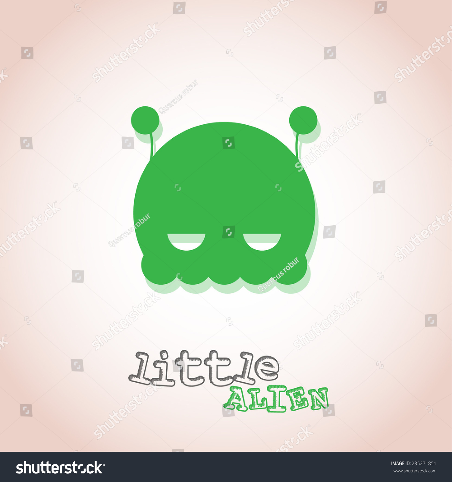 Little Alien Character Vector Illustration Stock Vector (Royalty Free ...