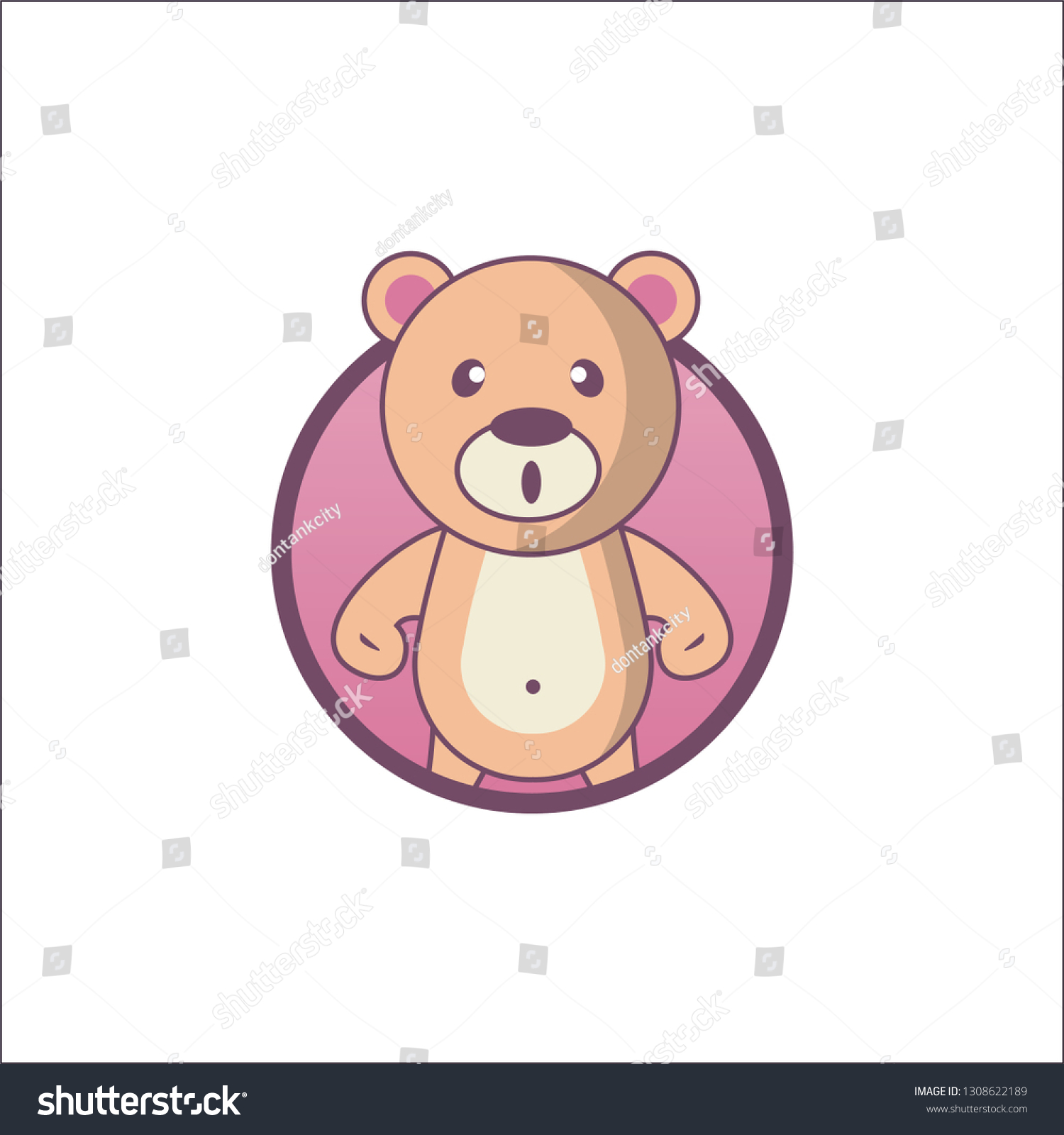 Little Bear Logo Stock Vector (Royalty Free) 1308622189