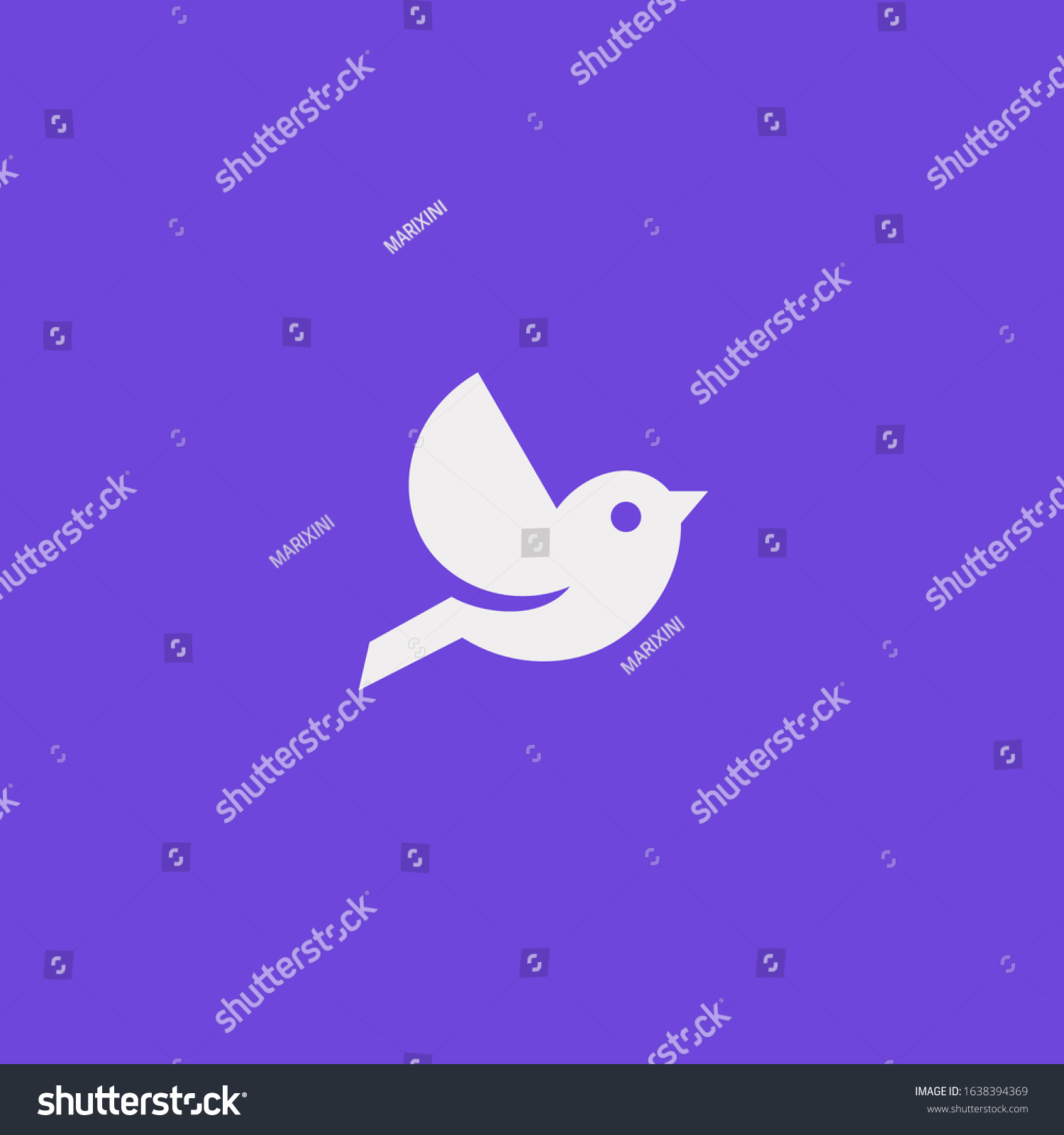 Little Bird Logo Vector Icon Stock Vector (Royalty Free) 1638394369