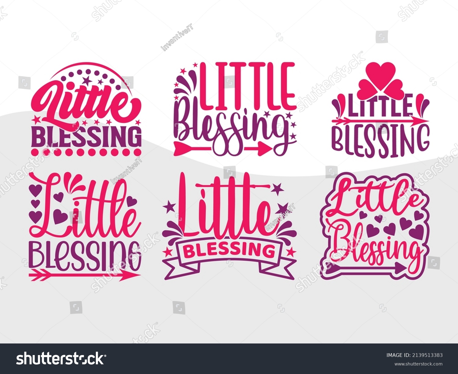 Little Blessing Printable Vector Illustration Stock Vector (Royalty ...