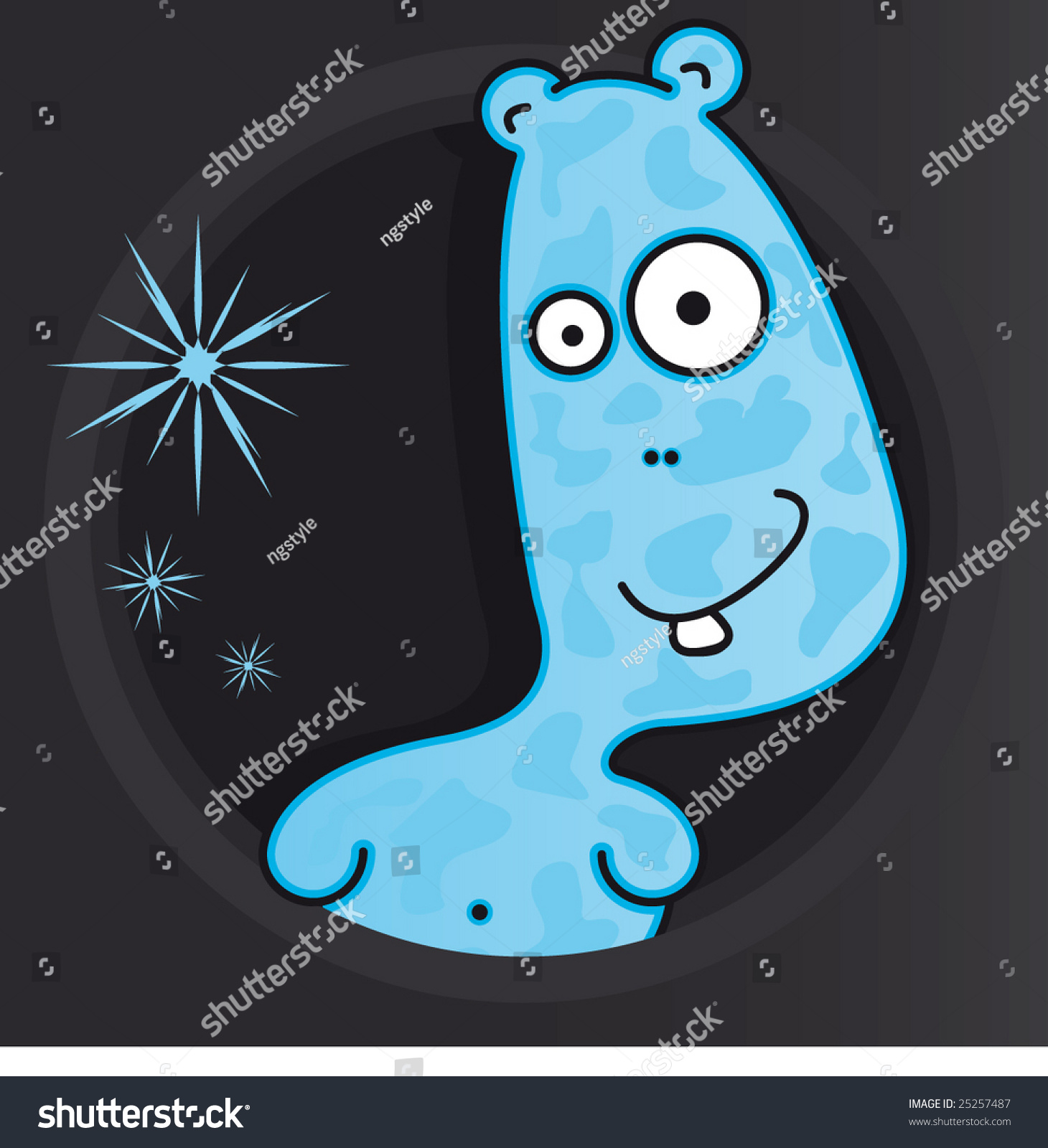 Little Blue Alien: vector de stock (libre de regalías) 25257487 ...