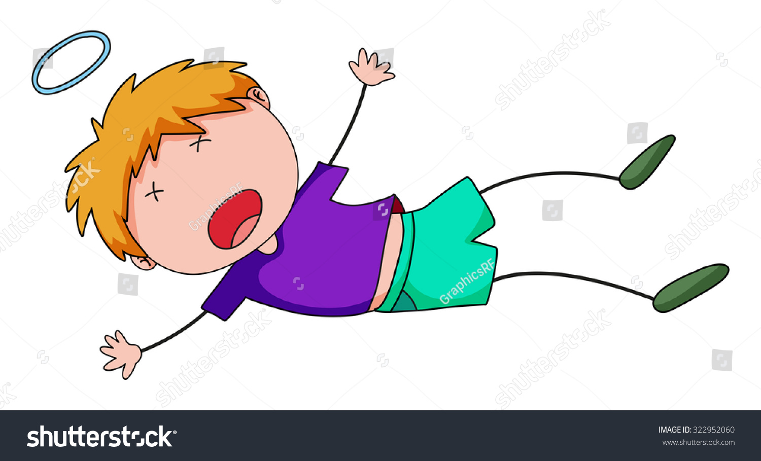 Little Boy Falling Down Illustration Stock Vector (Royalty Free) 322952060