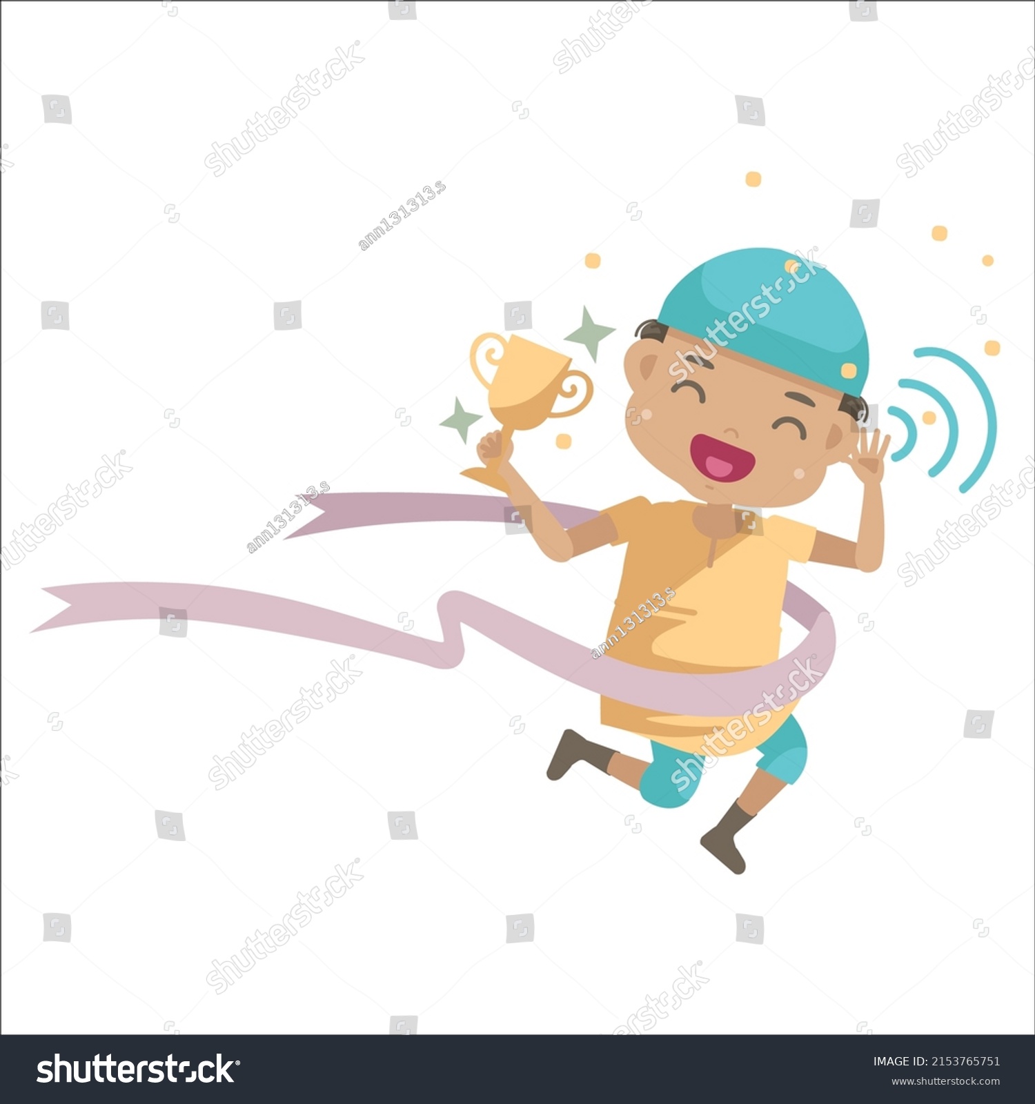 Little Boy Listen Cartoon Vector Stock Vector (Royalty Free) 2153765751 ...